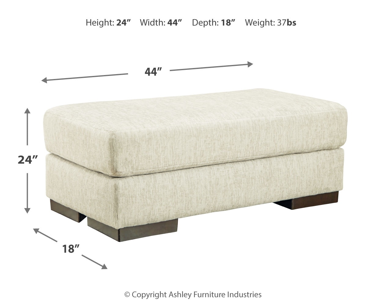 Signature Design by Ashley Living Room Caretti Ottoman 1230314 - Smith ...