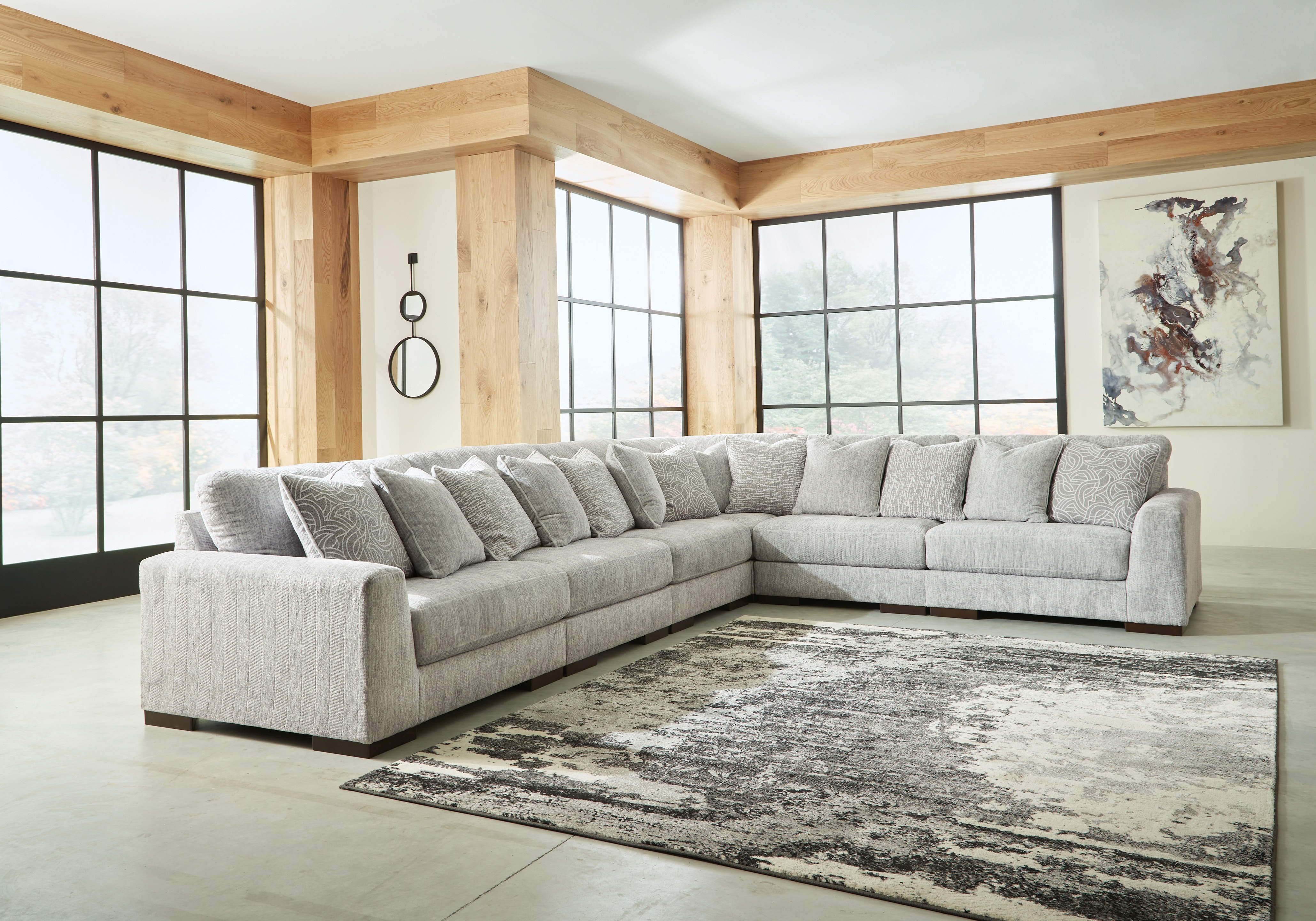 Signature Design by Ashley Living Room Regent Park 6-Piece Sectional ...