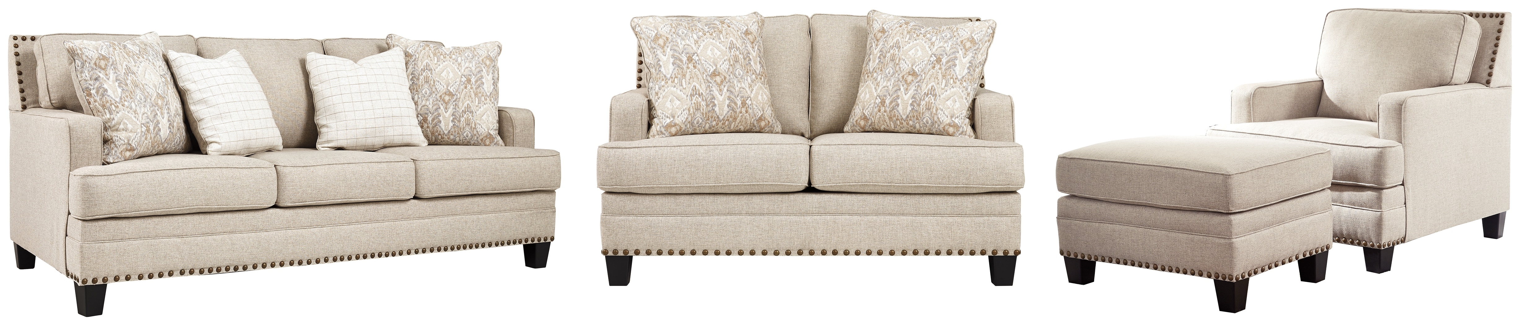Benchcraft Living Room Claredon Sofa, Loveseat, Chair and Ottoman ...