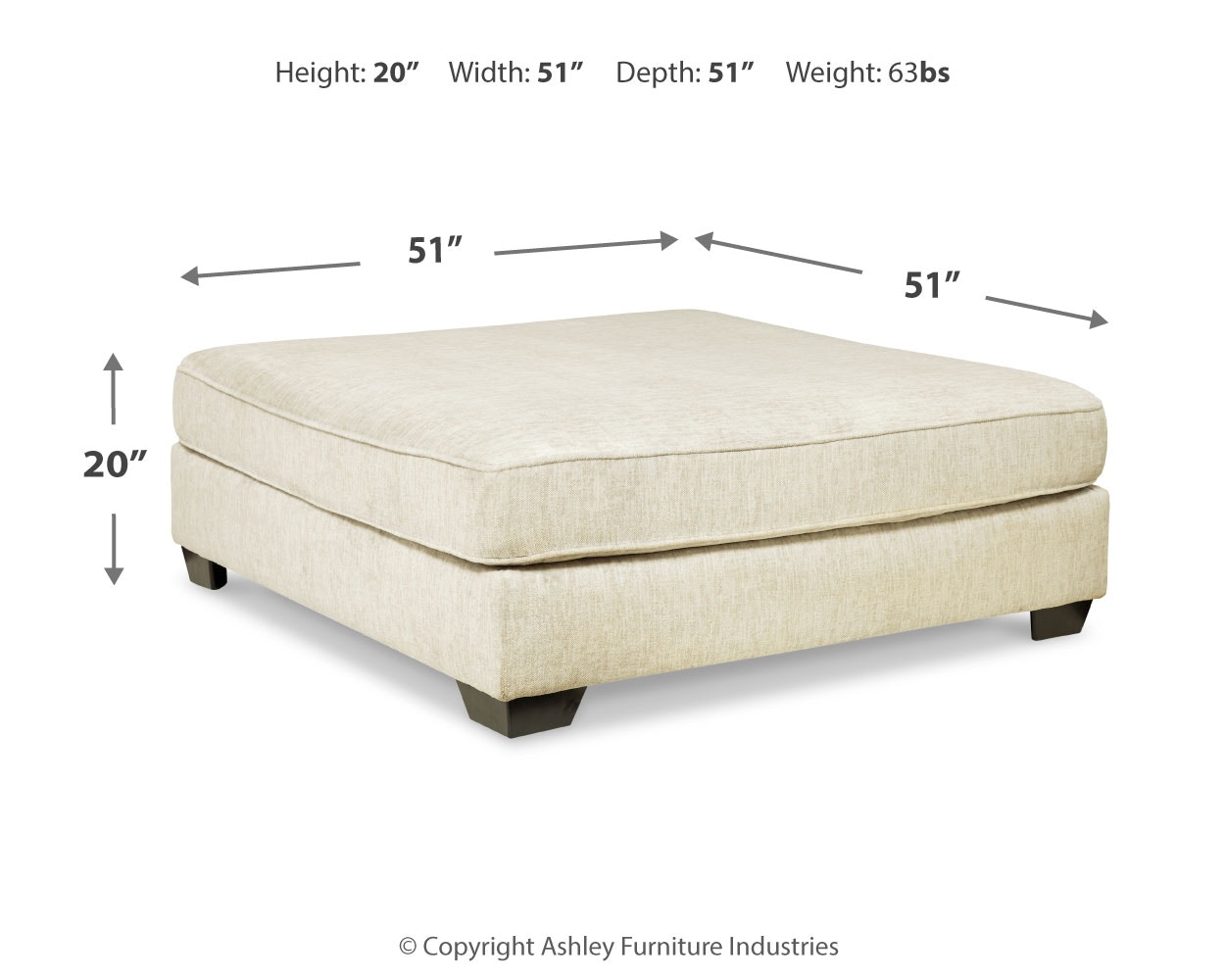 Ashley Rawcliffe Rawcliffe Oversized Accent Ottoman 1960408 - Portland ...