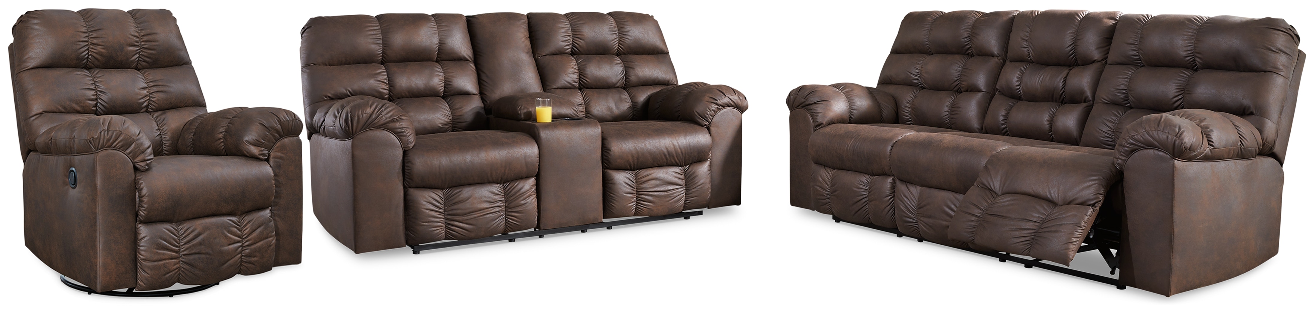 Ashley Derwin 2 Piece Reclining Sofa and Loveseat 28402-89-94 ...