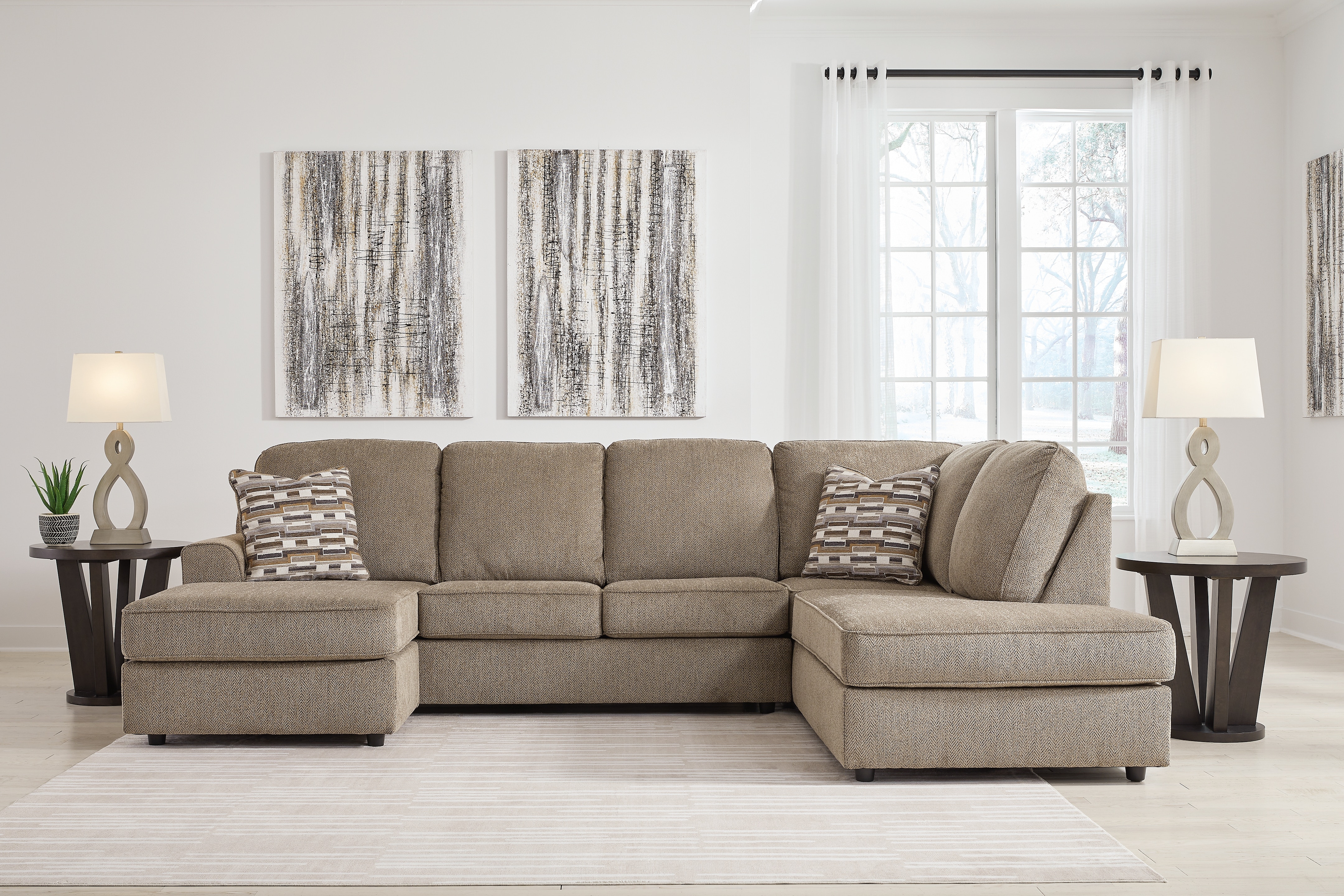Signature Design by Ashley Living Room HANNON 2-Piece Sectional with ...