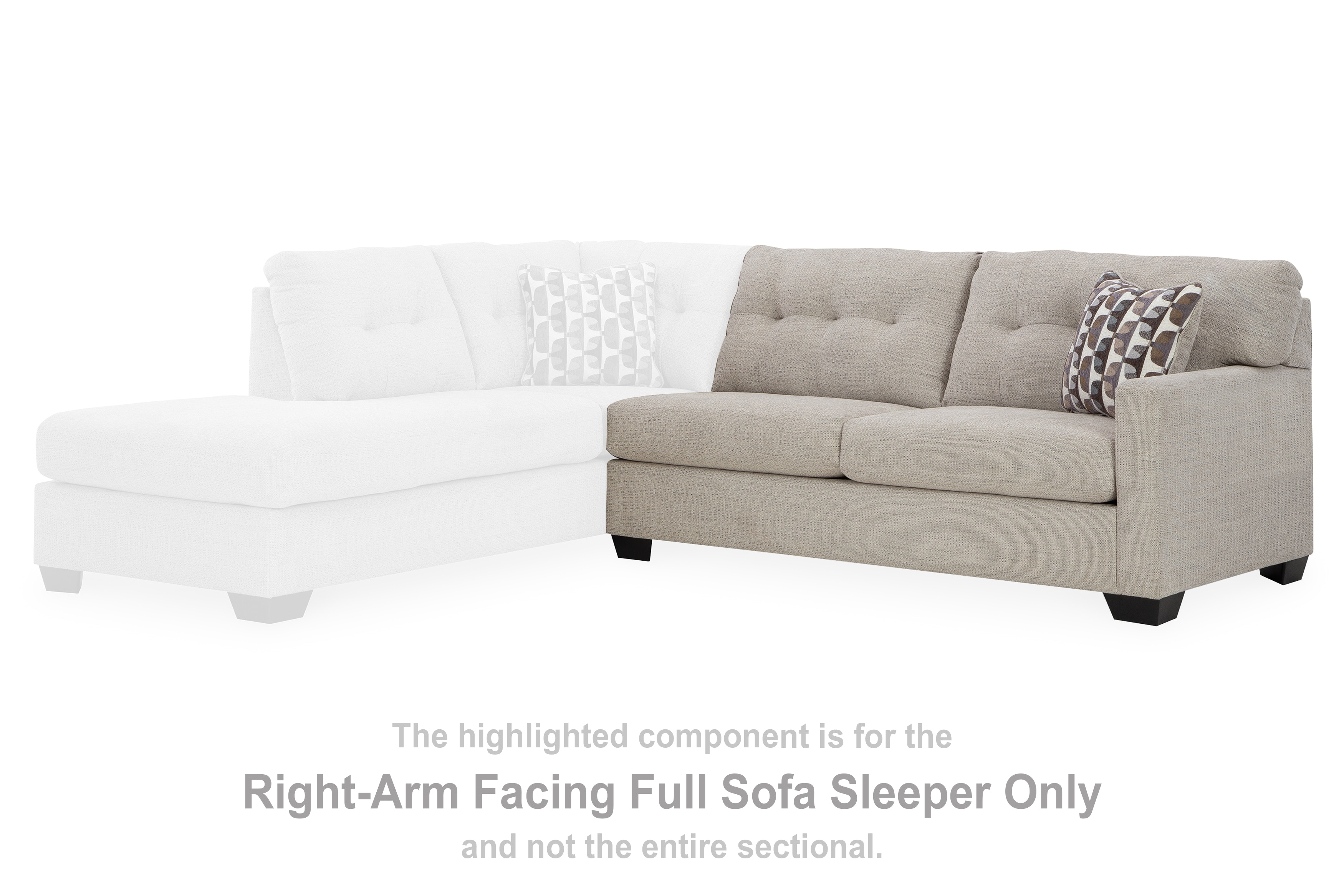 Ashley Mahoney Mahoney Right-Arm Facing Full Sofa Sleeper 3100483 ...