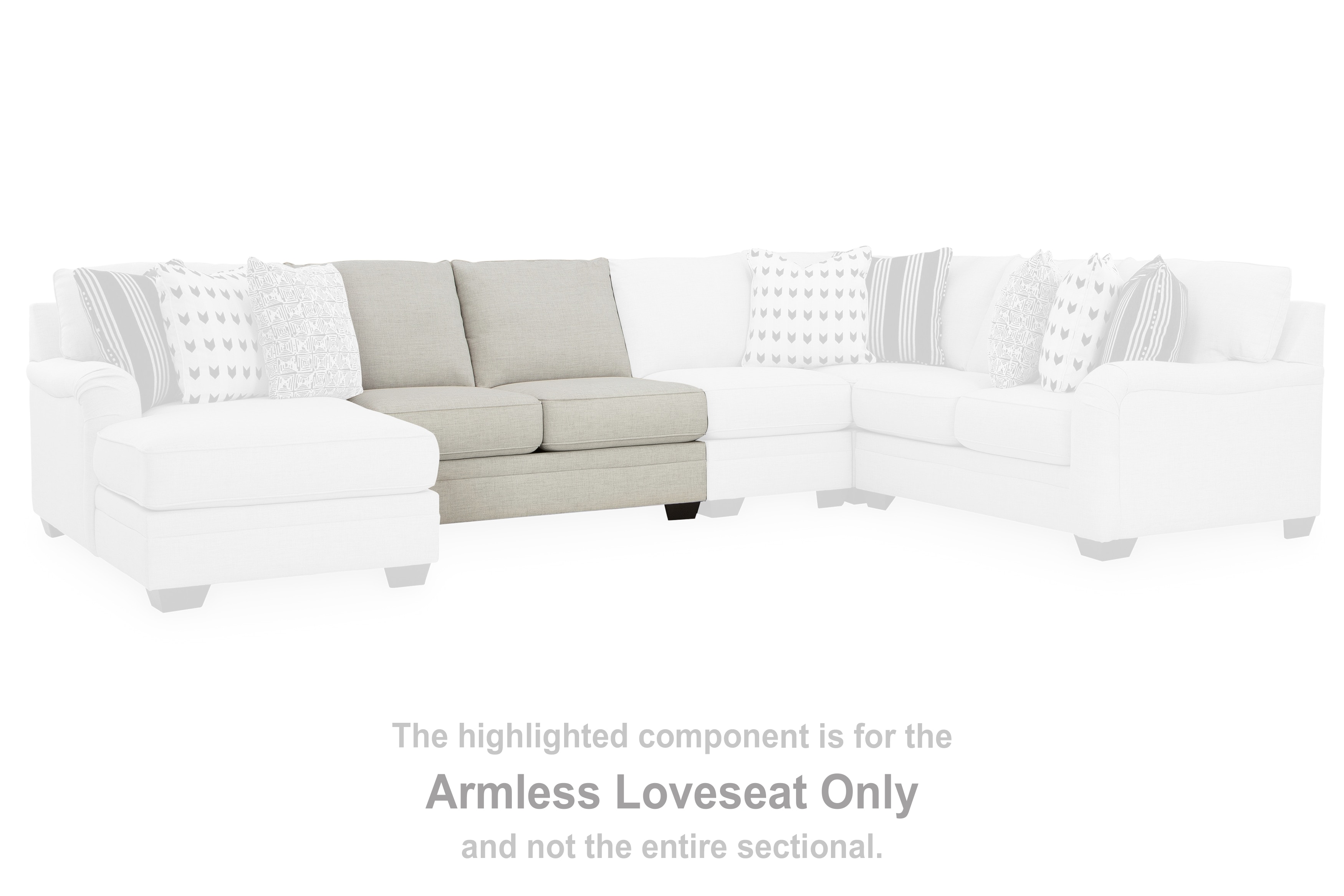 Signature Design by Ashley Living Room Huntsworth Armless Loveseat ...