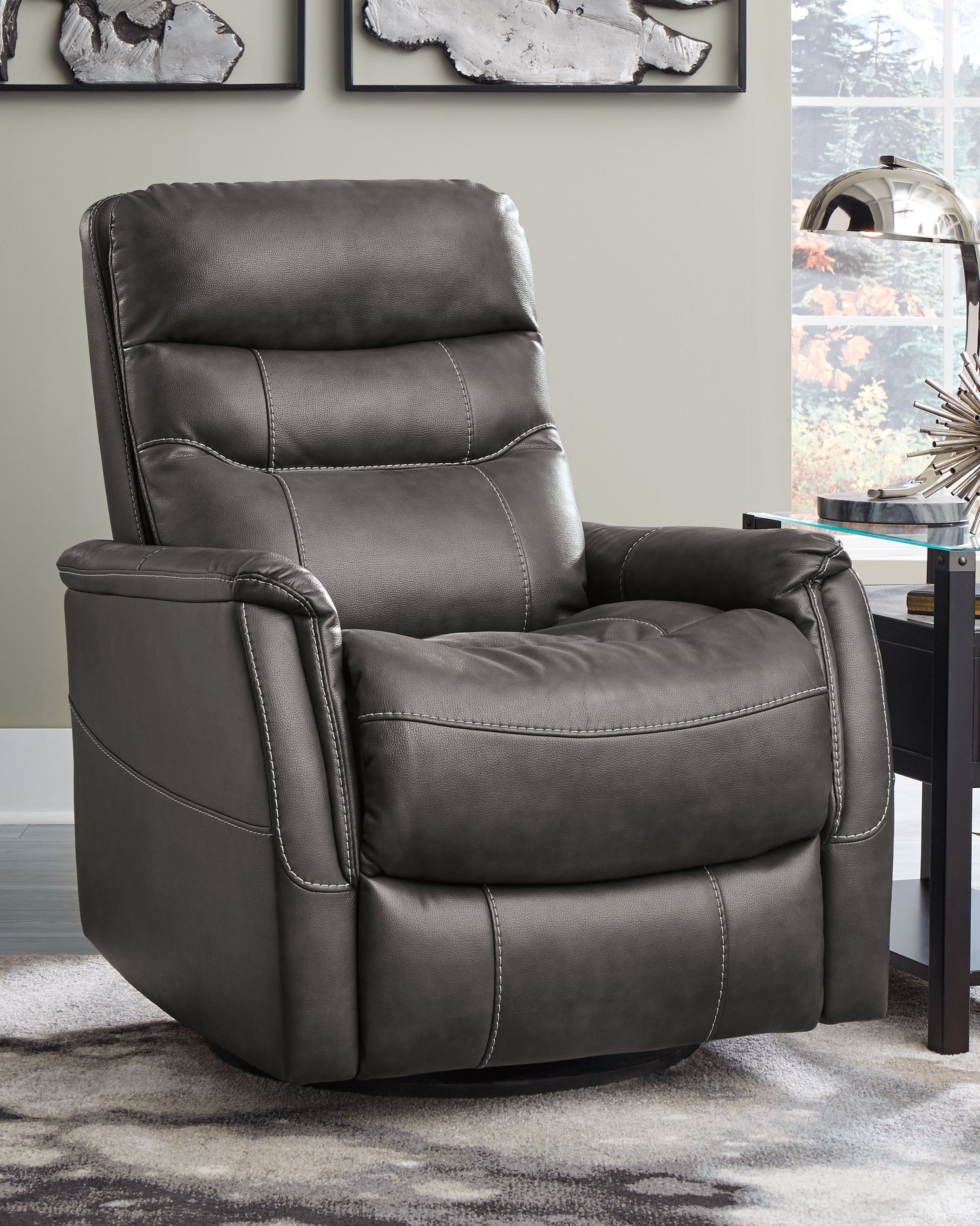 Signature Design by Ashley Living Room Riptyme Swivel Glider Recliner 4640261 Gardner Outlet