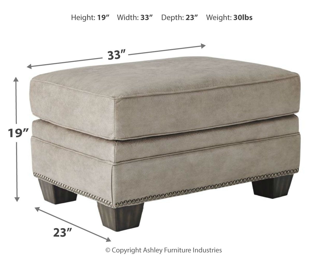 Signature Design by Ashley Living Room Olsberg Ottoman 4870114 - Smith ...