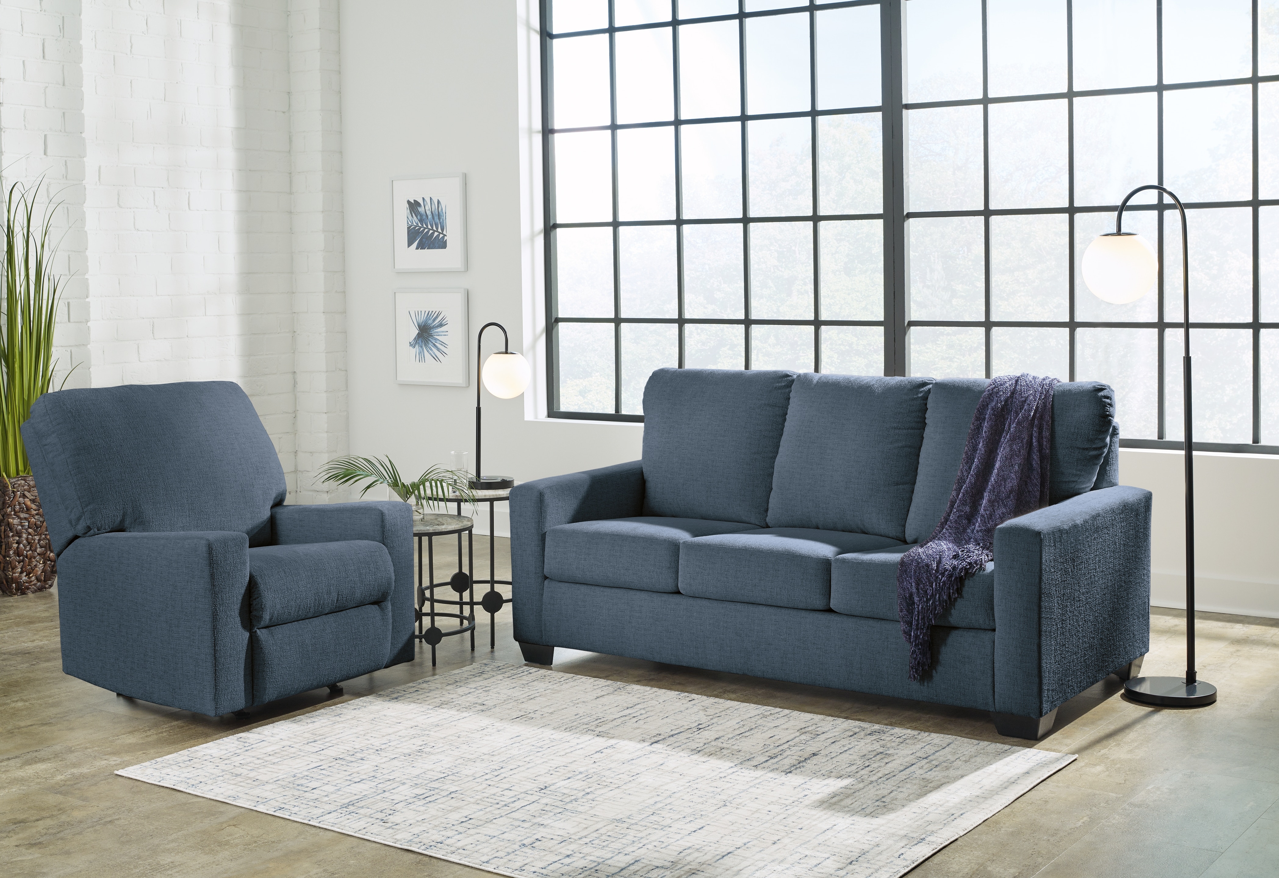 Signature Design by Ashley Living Room Rannis Full Sofa Sleeper and Recliner 53604U1 Furniture