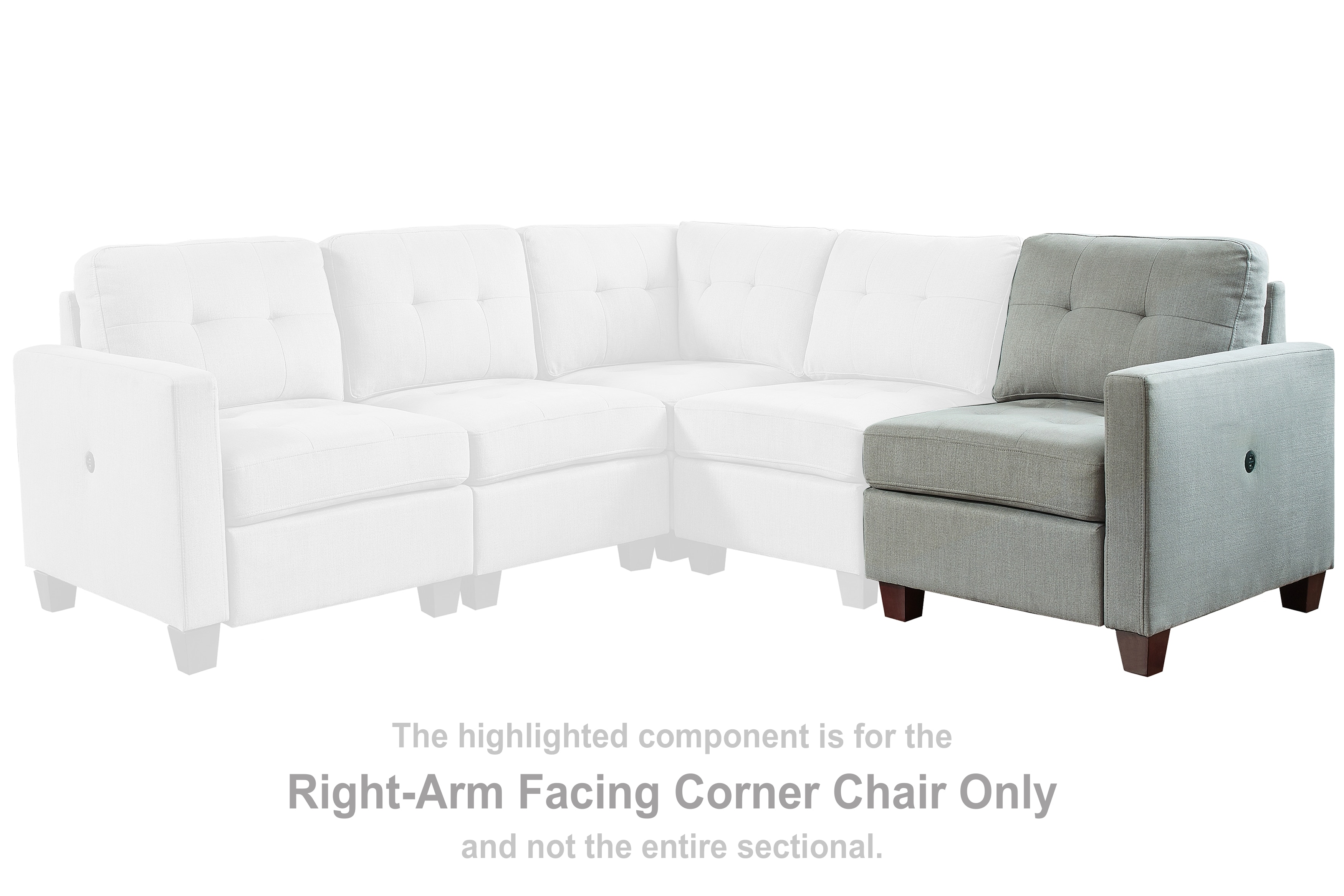 Signature Design by Ashley Living Room Edlie Right-Arm Facing Corner ...