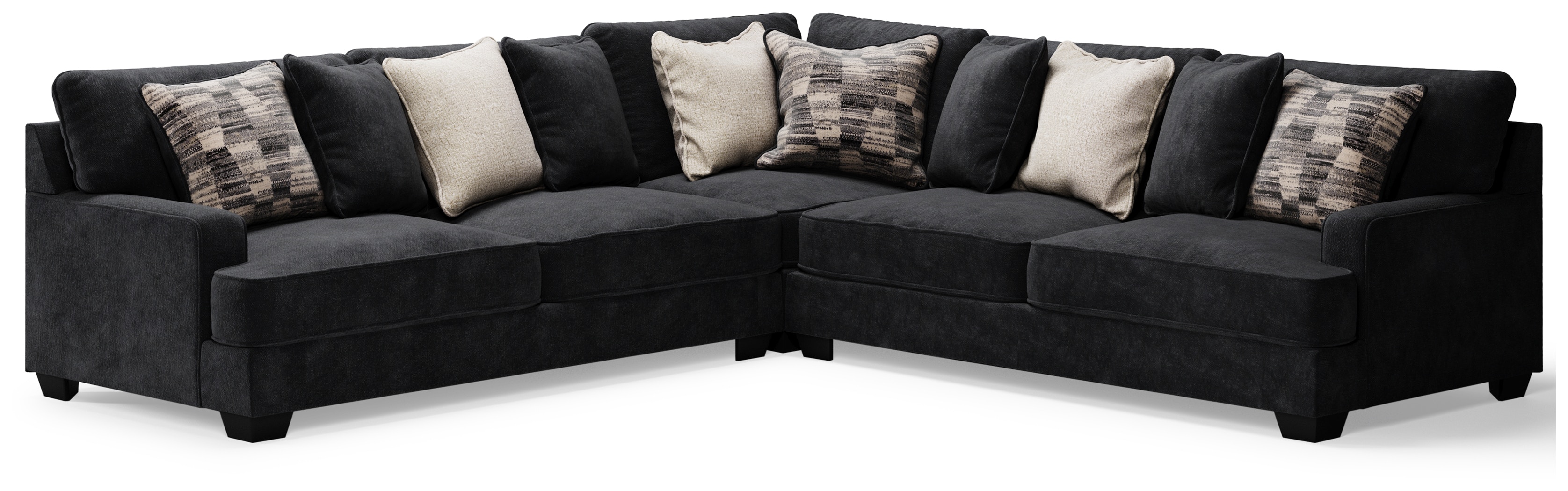 Signature Design by Ashley Living Room Lavernett 3 Piece Sectional and Oversized Ottoman 59603U3