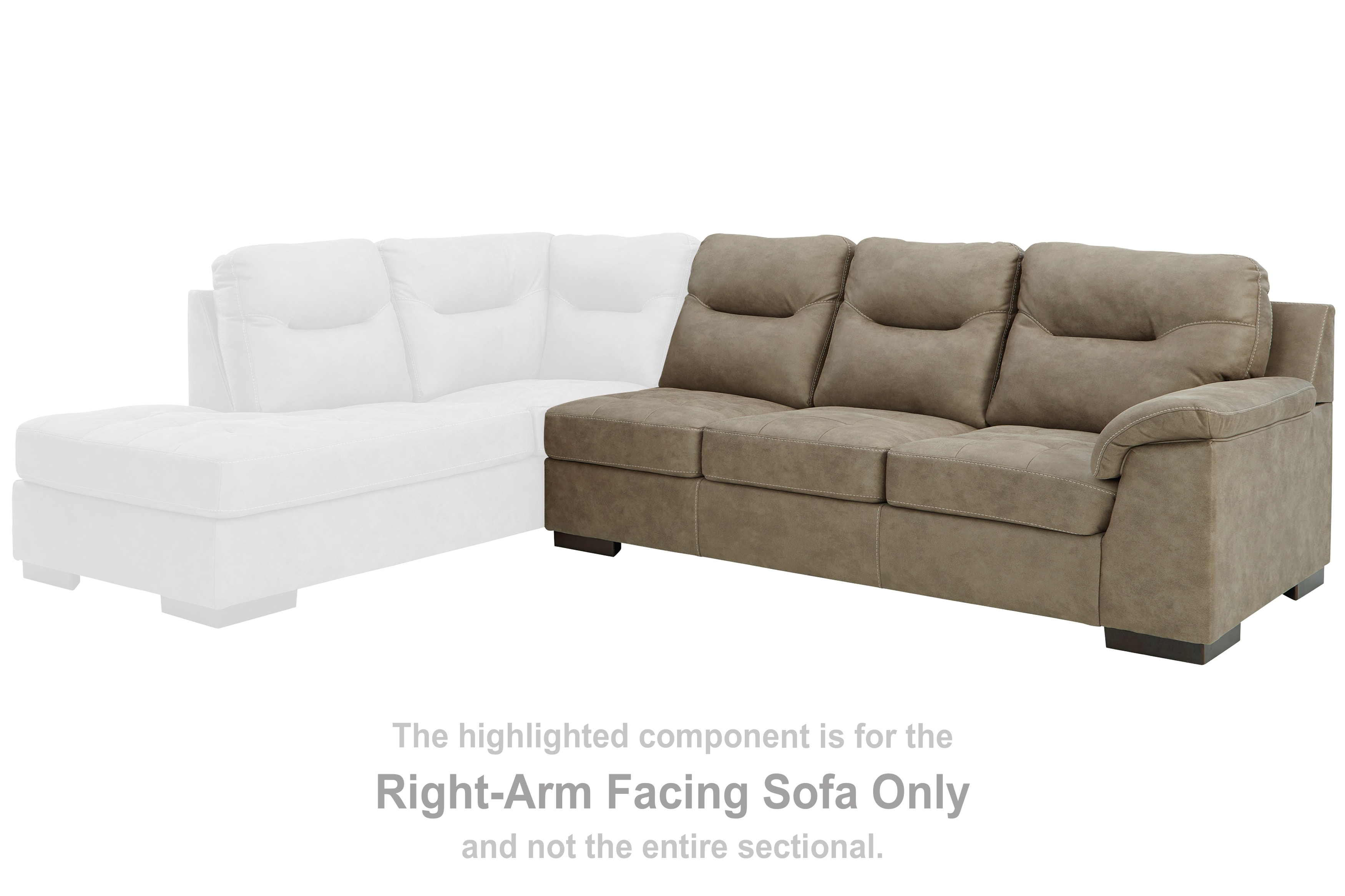 Signature Design by Ashley Living Room Maderla Right-Arm Facing Sofa ...
