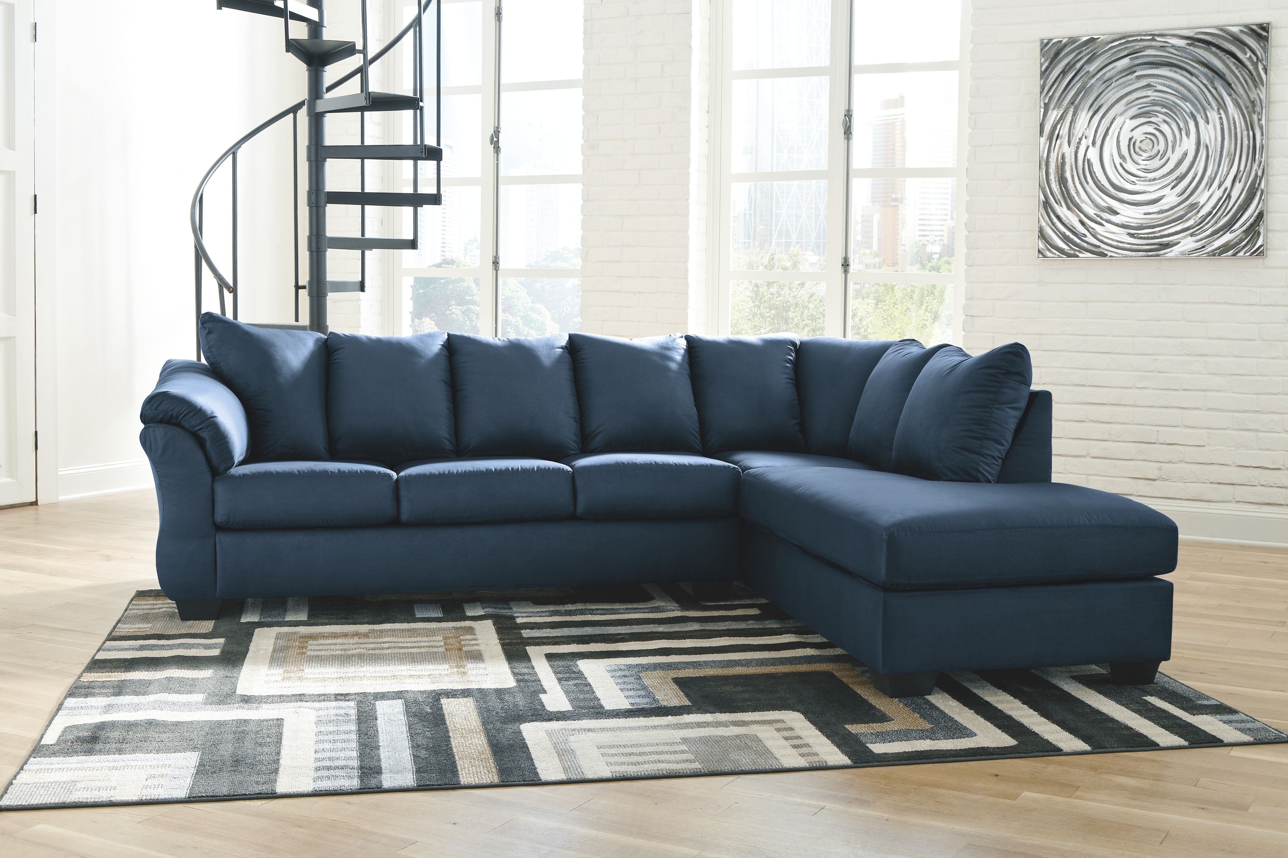Signature Design by Ashley Living Room Darcy 2-Piece Sectional with ...