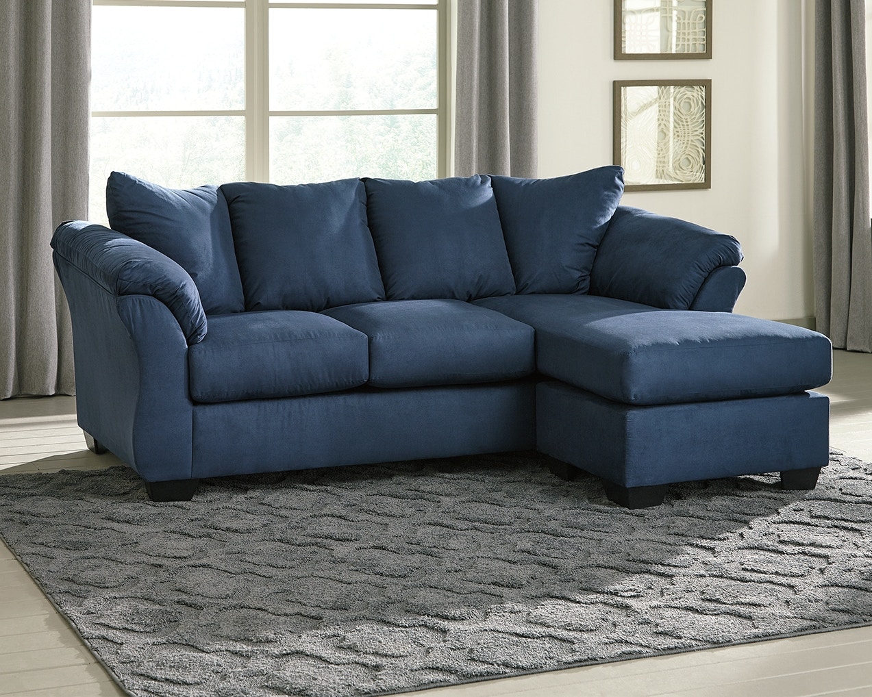Shop our Darcy Blue Sofa Chaise & Recliner by Signature Design by ...