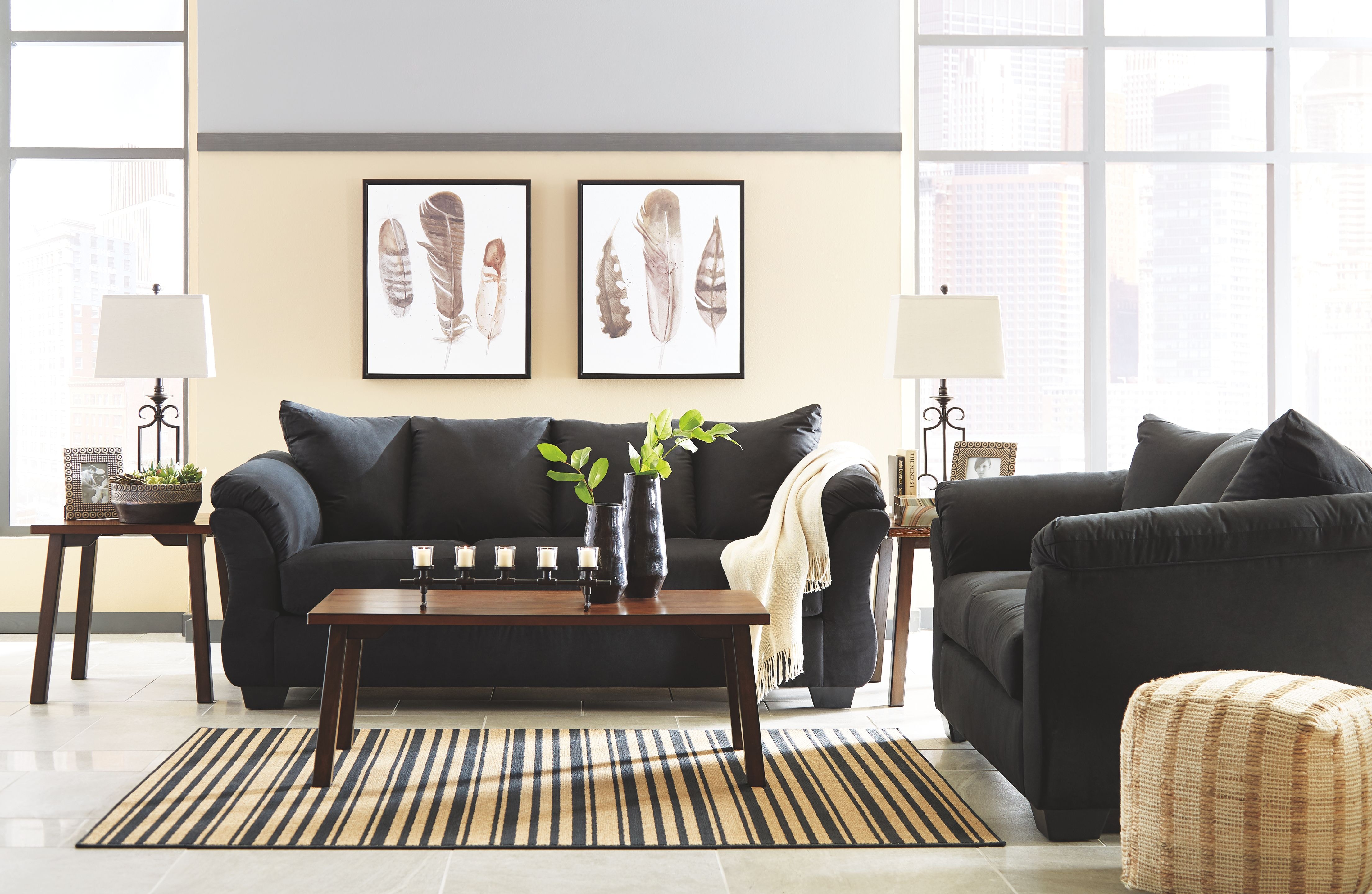 Ashley darcy sofa black store