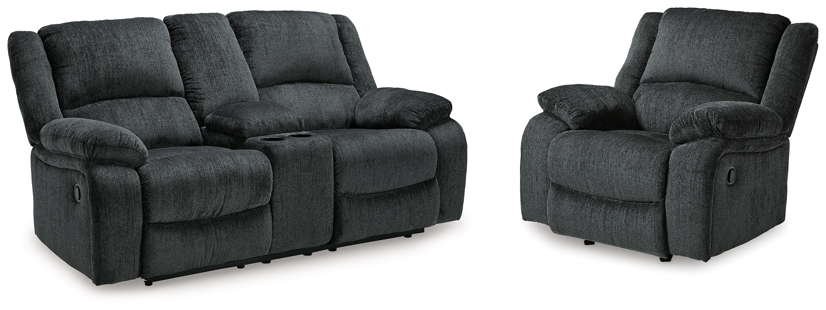 Ashley Draycoll Draycoll Reclining Loveseat with Console and Recliner ...