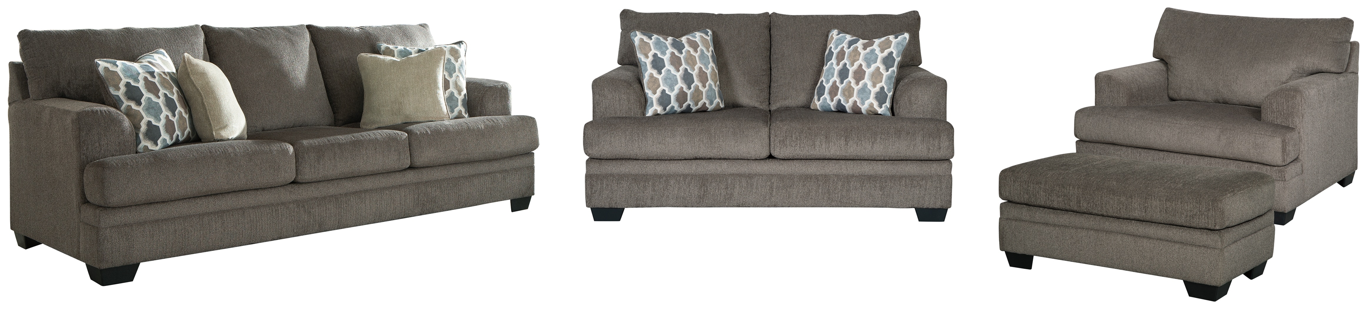 Ashley Dorsten Dorsten Sofa, Loveseat, Oversized Chair and Ottoman ...