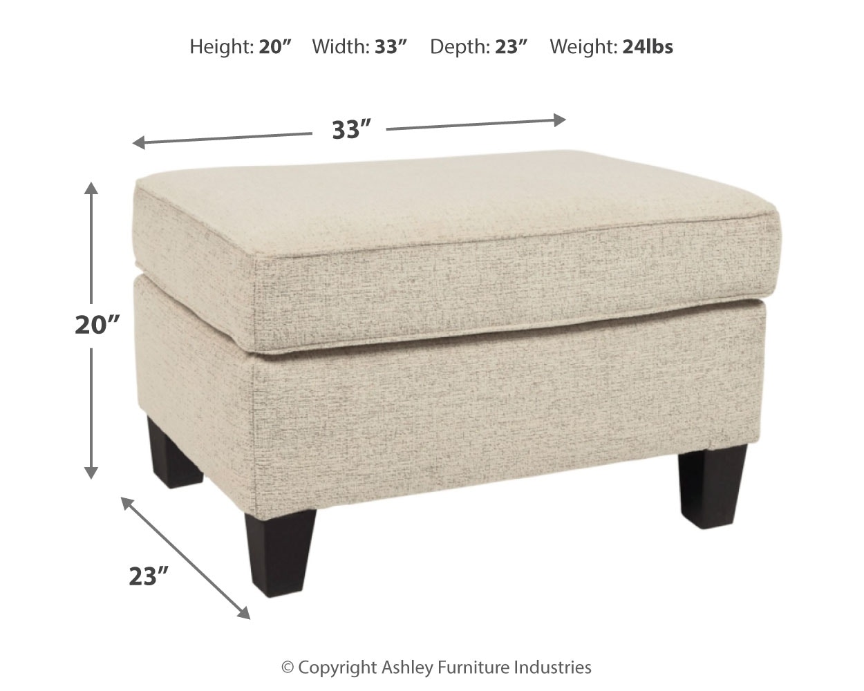 Ashley Abinger Abinger Ottoman 8390414 - Portland, OR | Key Home ...