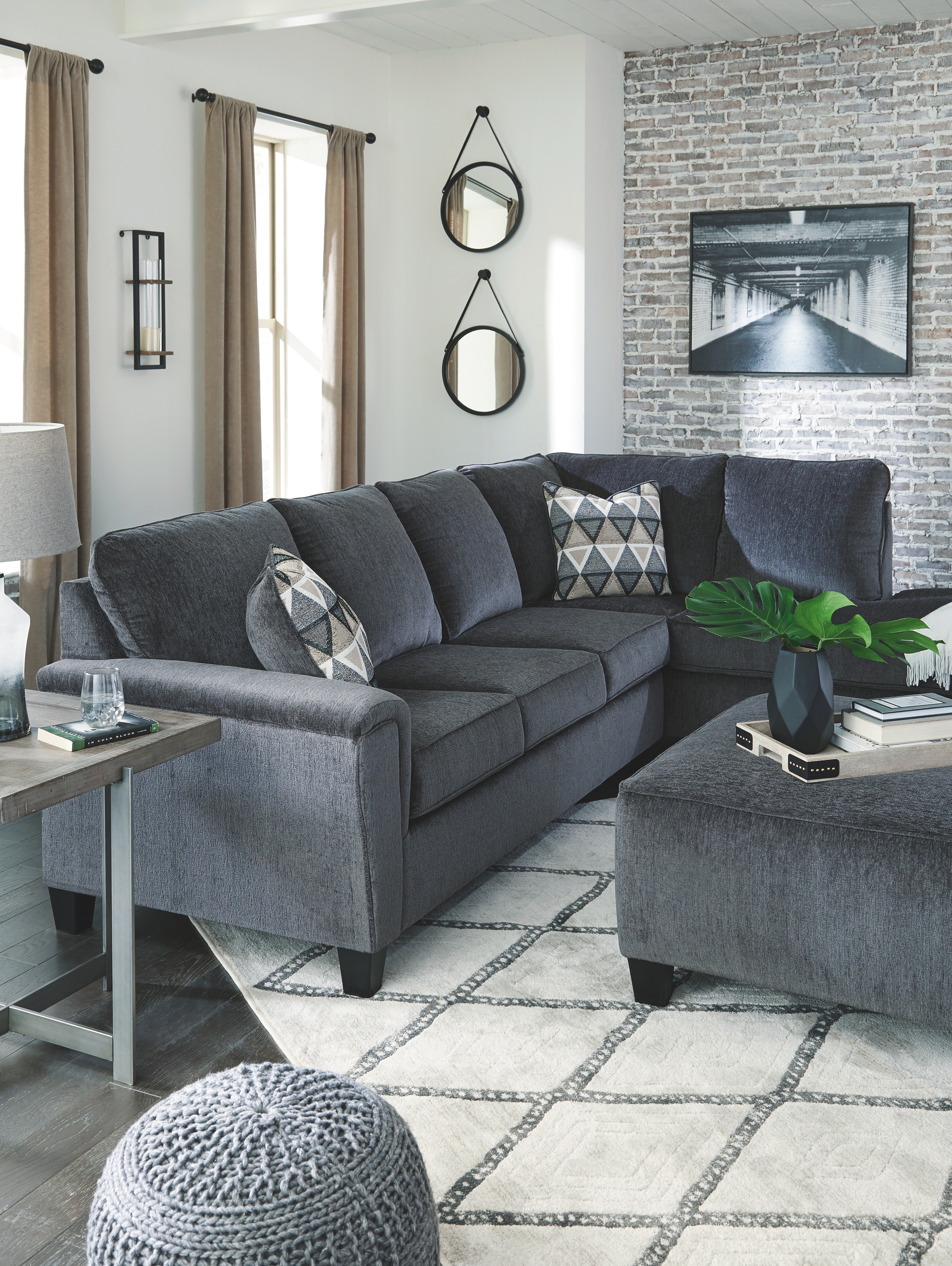 Signature Design by Ashley Living Room Abinger 2-Piece Sectional with ...