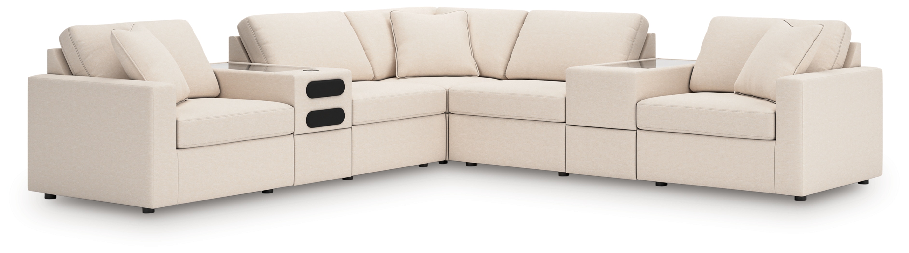 Ashley Modmax Modmax 7-Piece Balanced Sectional with Audio and Storage ...