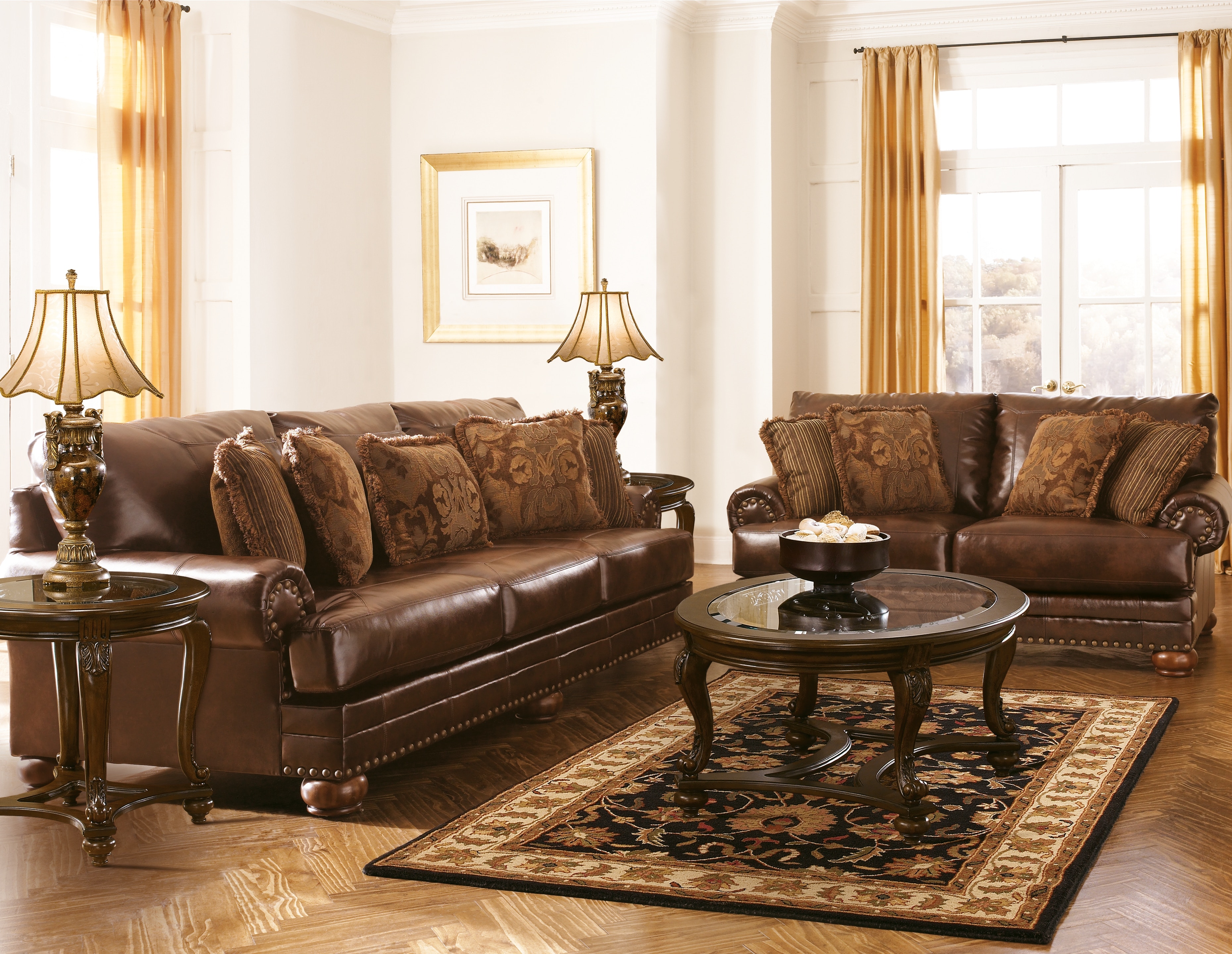 Signature Design by Ashley Living Room 3-Piece Occasional Table Package ...