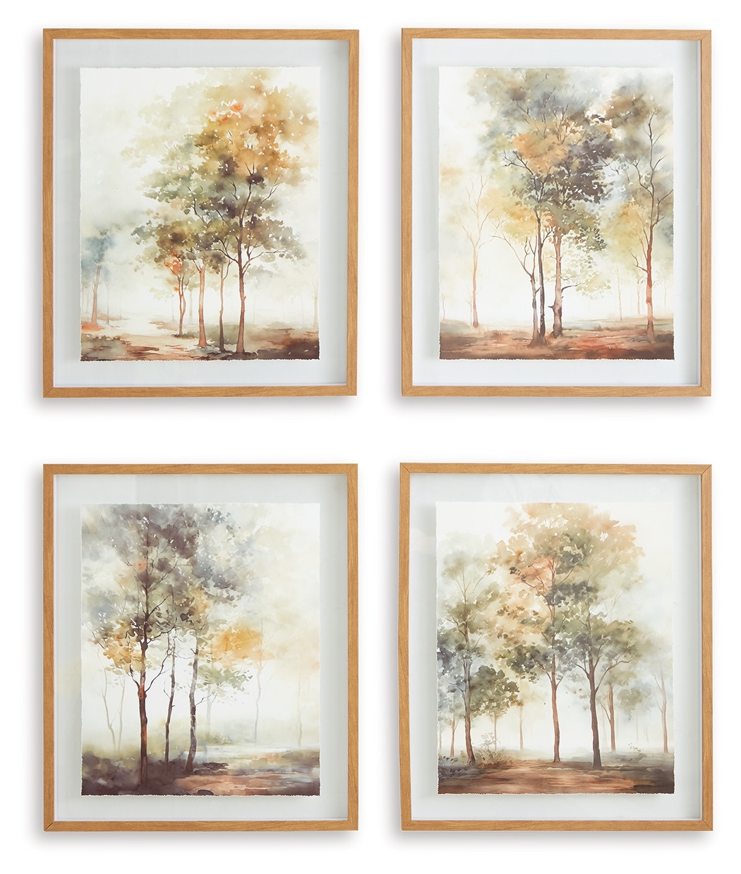 Signature Design by Ashley Art Bryneford Wall Art (Set of 4) A8000411 ...