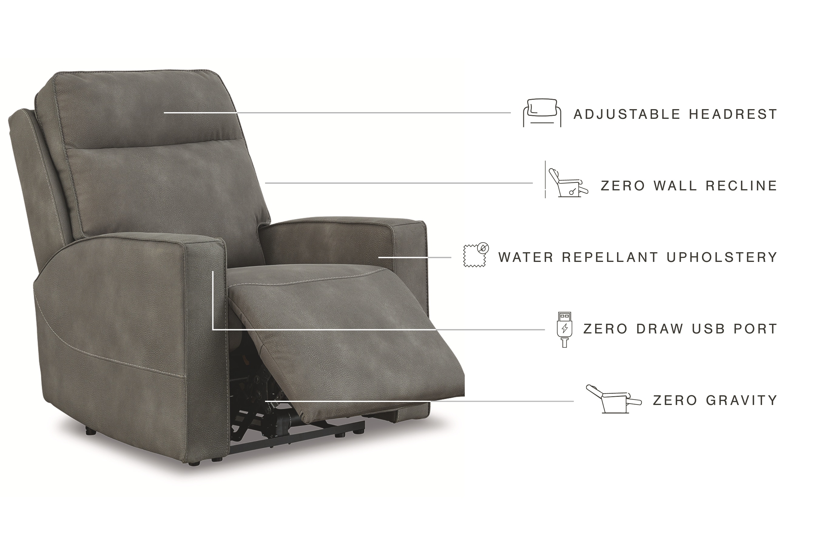 Ashley Next-Gen DuraPella Next-Gen Durapella Power Recliner 4510206 ...