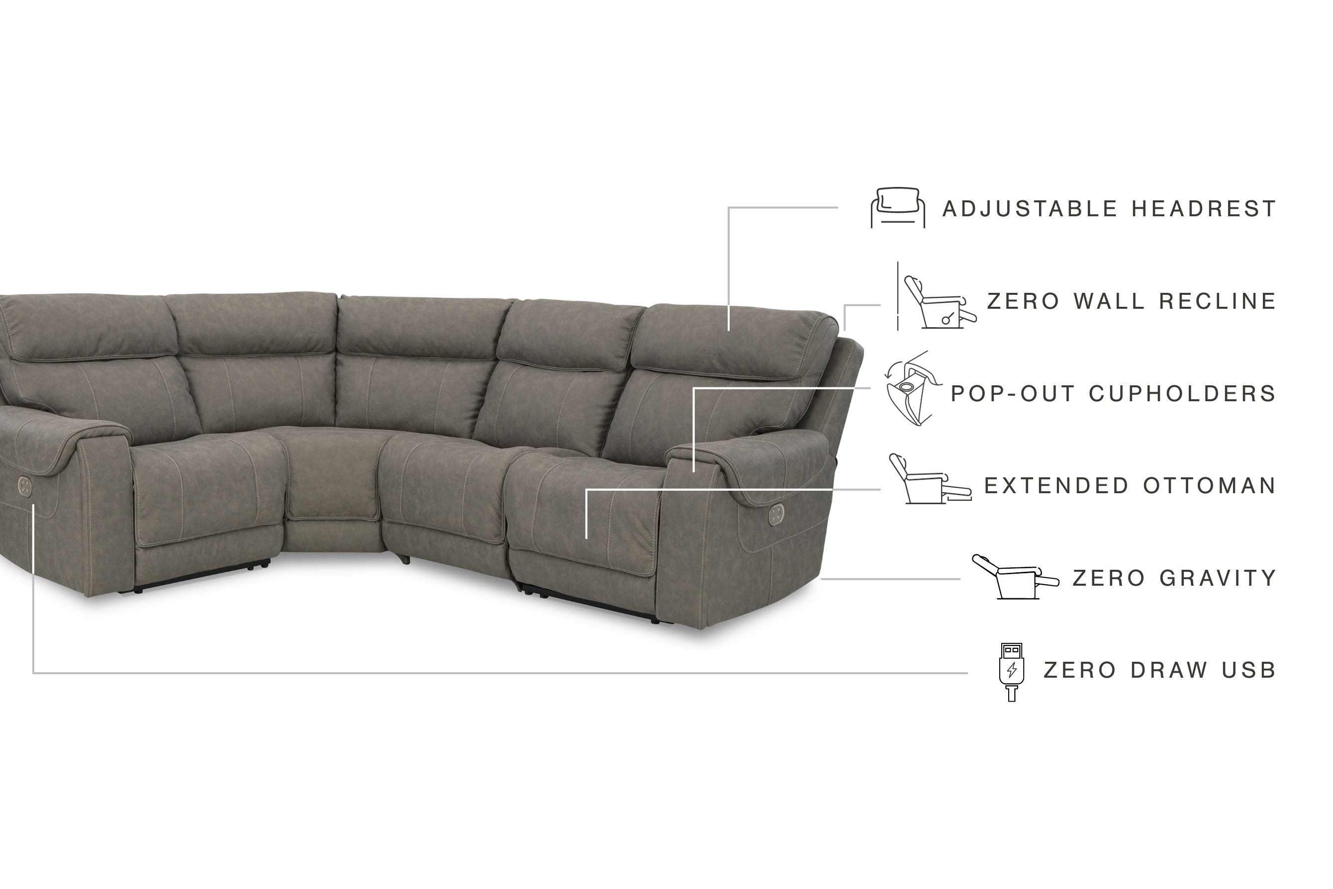 Signature Design by Ashley Living Room Starbot 4-Piece Power Reclining ...