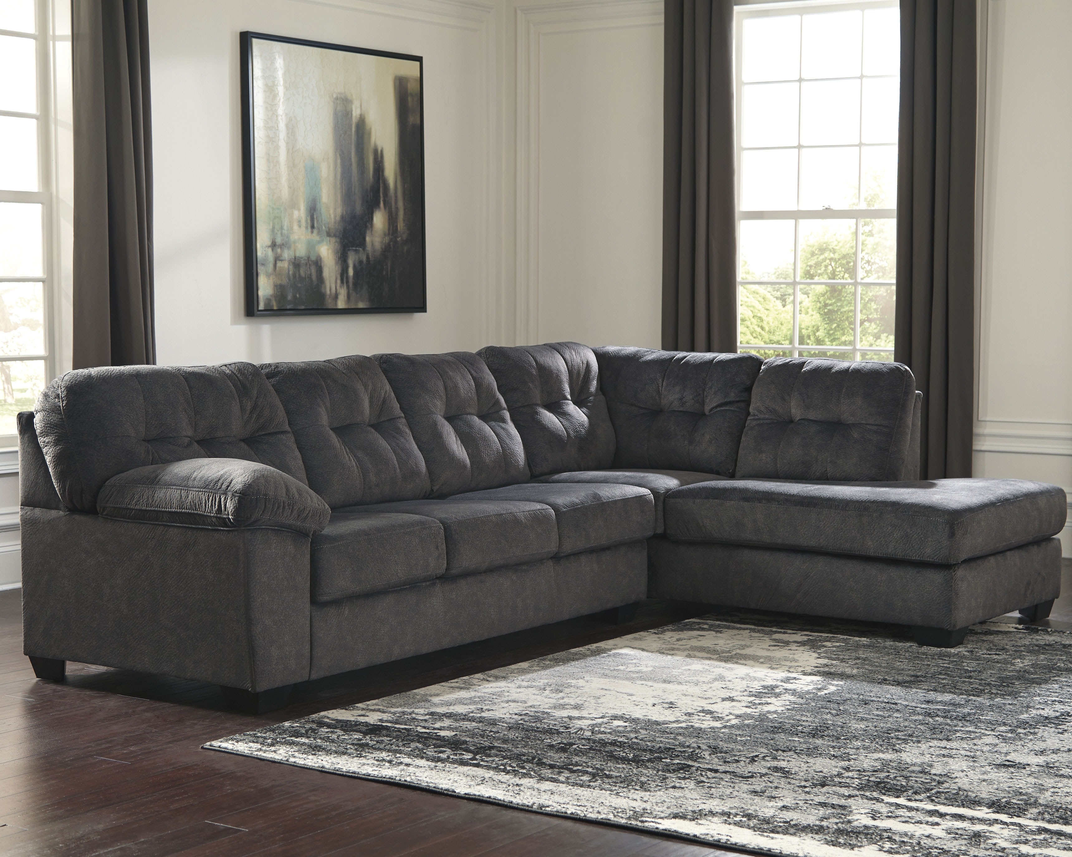 Signature Design by Ashley Living Room Accrington 2 Piece Sectional with Chaise 70509S3 Gardner