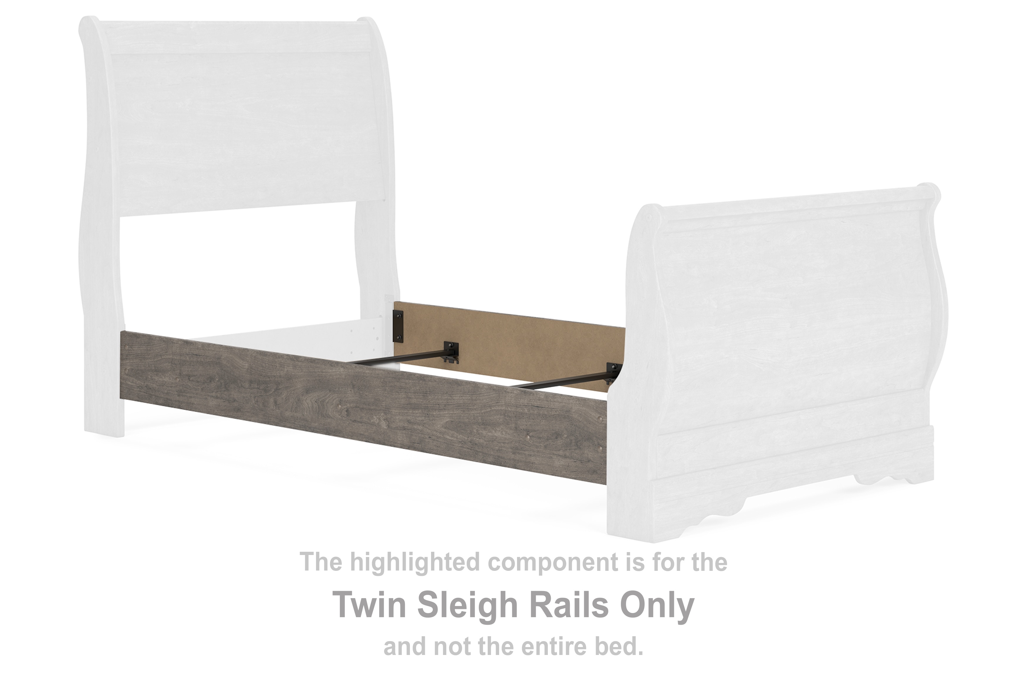 Signature Design by Ashley Bedroom Bayzor Twin Sleigh Rails B1126-82 ...