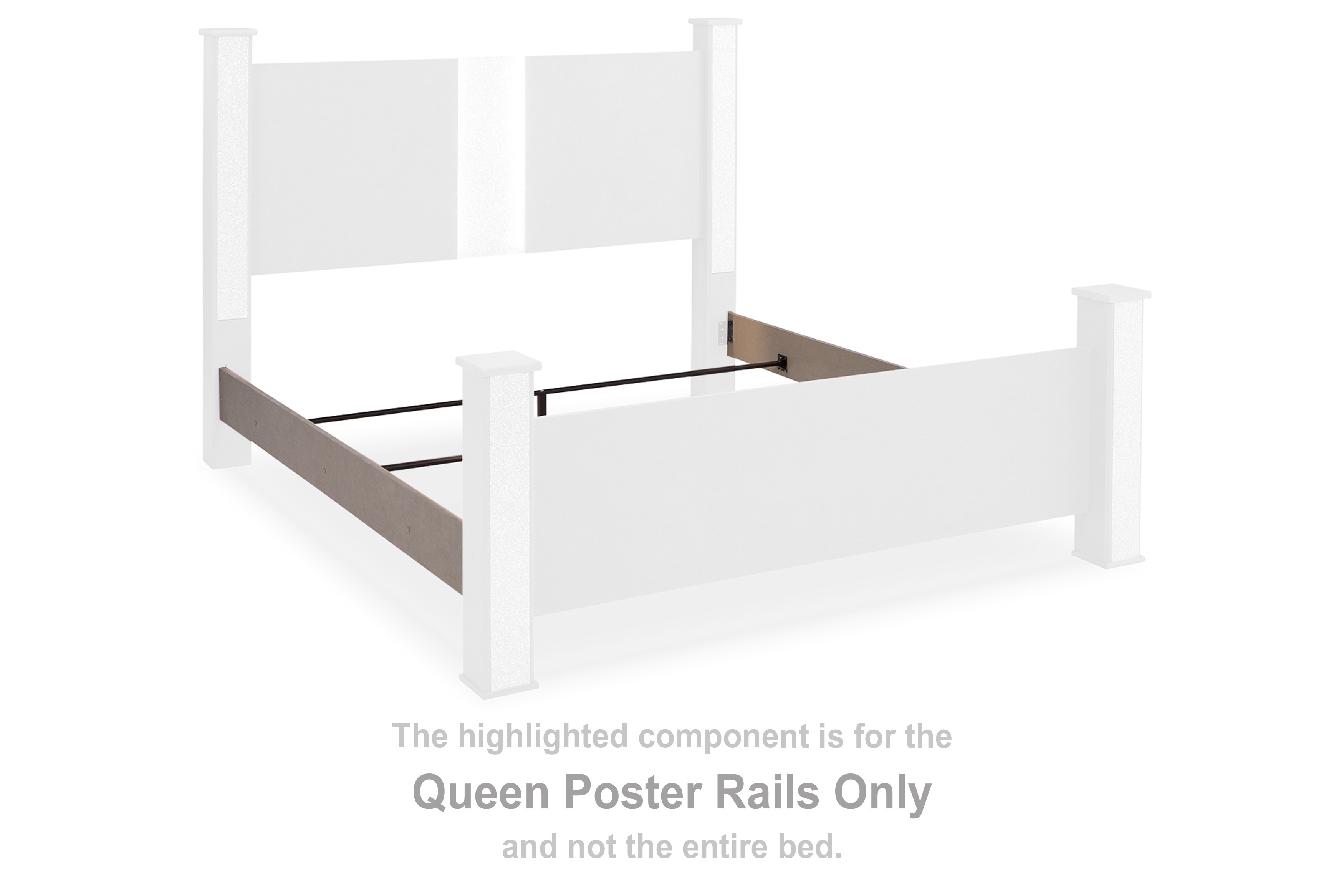 Signature Design by Ashley Bedroom Surancha Queen Poster Rails B1145-98 ...