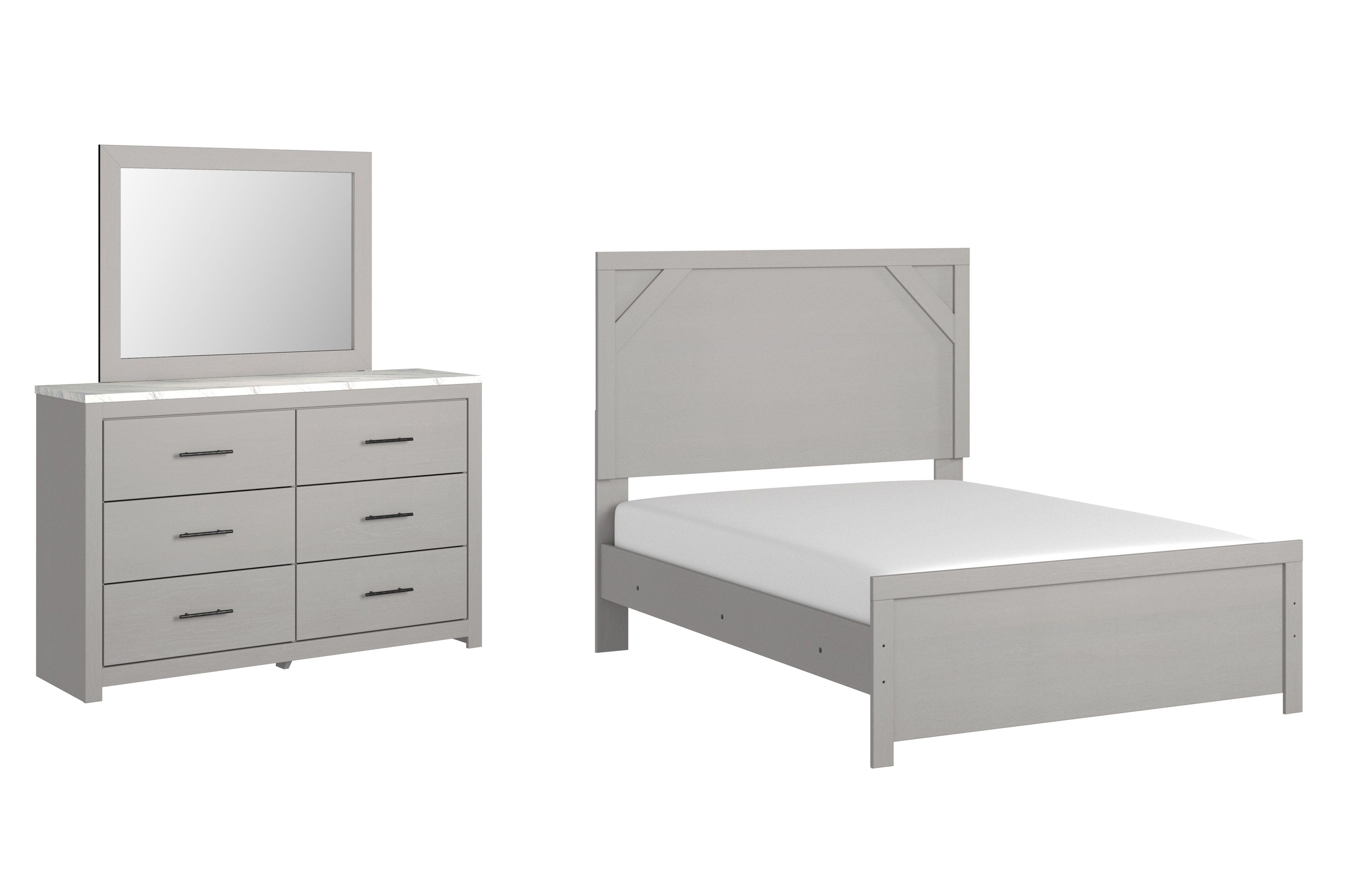 Ashley Cottonburg Cottonburg Full Panel Bed, Dresser and Mirror B1192B5 ...
