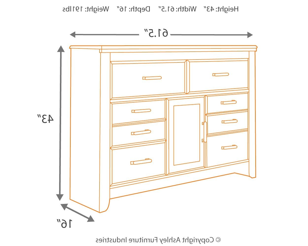 Signature Design by Ashley Bedroom Juararo Dresser B251-31 - Hennen ...