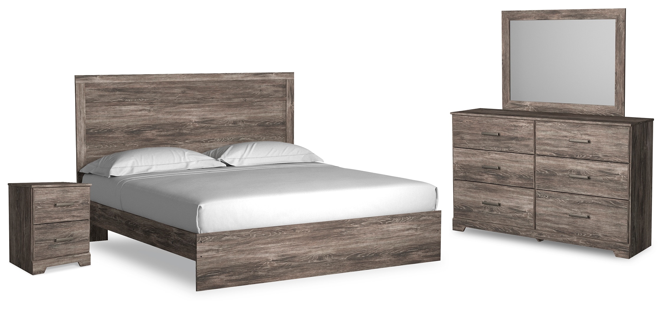 Ashley Ralinksi 6 Piece Queen Panel Bed Bedroom Set B2587-31-36-71-96 ...