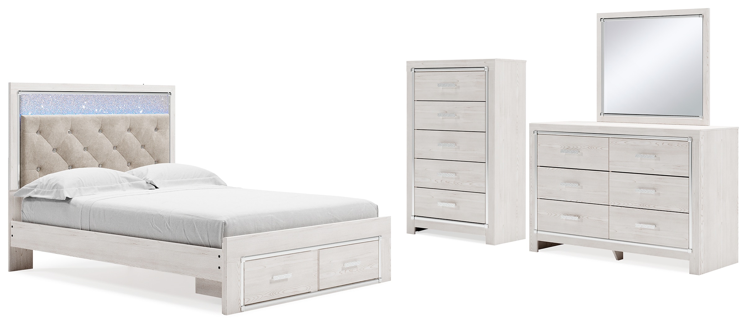 Signature Design by Ashley Bedroom Altyra Queen Panel Storage Bed ...