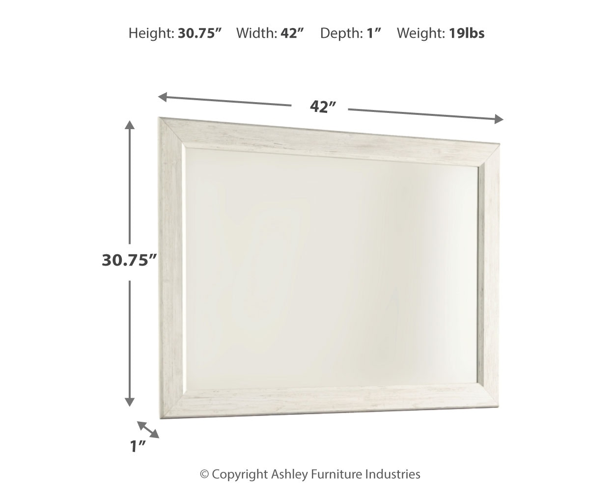 Signature Design by Ashley Mirrors Willowton Bedroom Mirror B267-36 ...