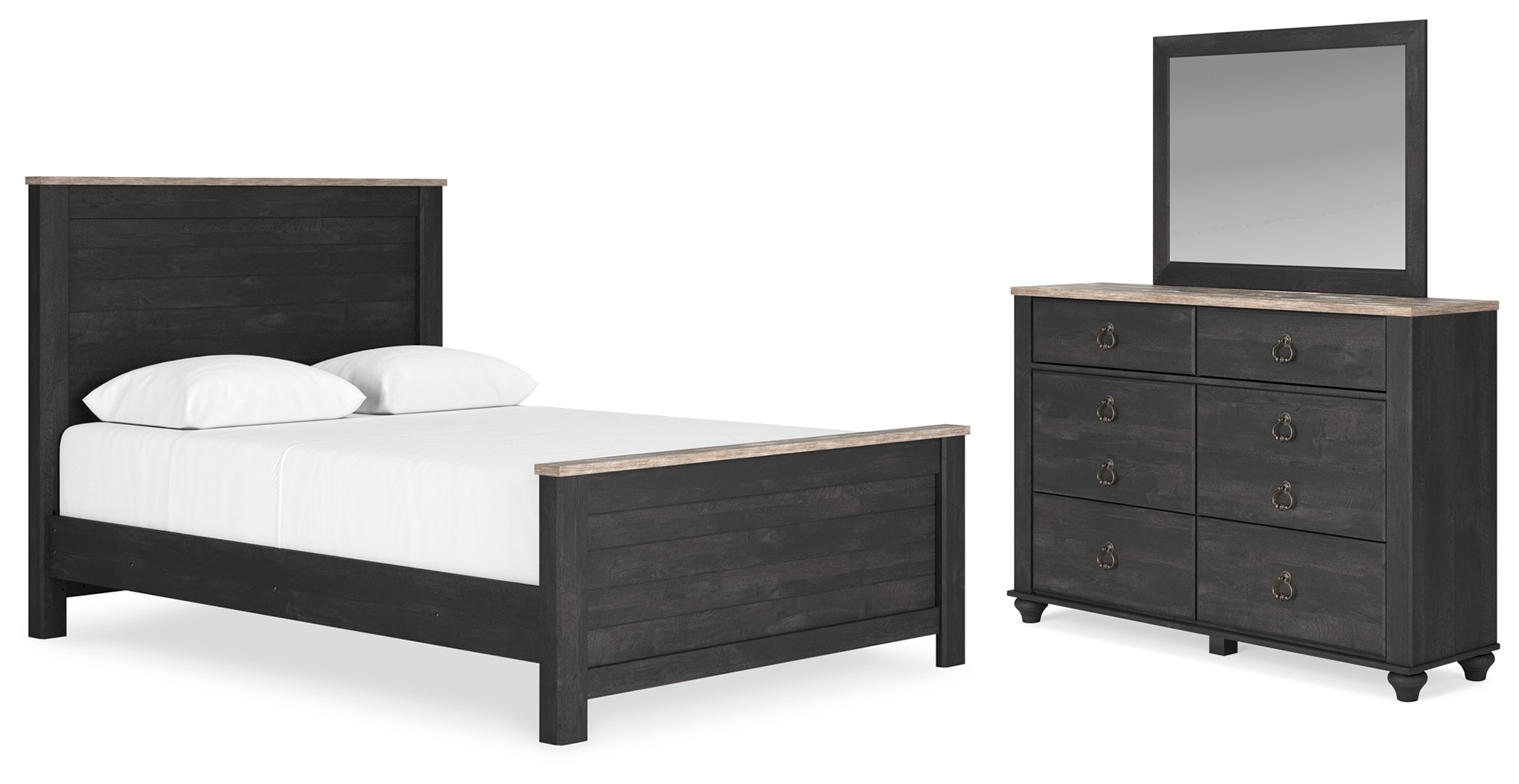 Ashley Nanforth Nanforth Queen Panel Bed, Dresser and Mirror B3670B3 - Portland, OR | Key Home