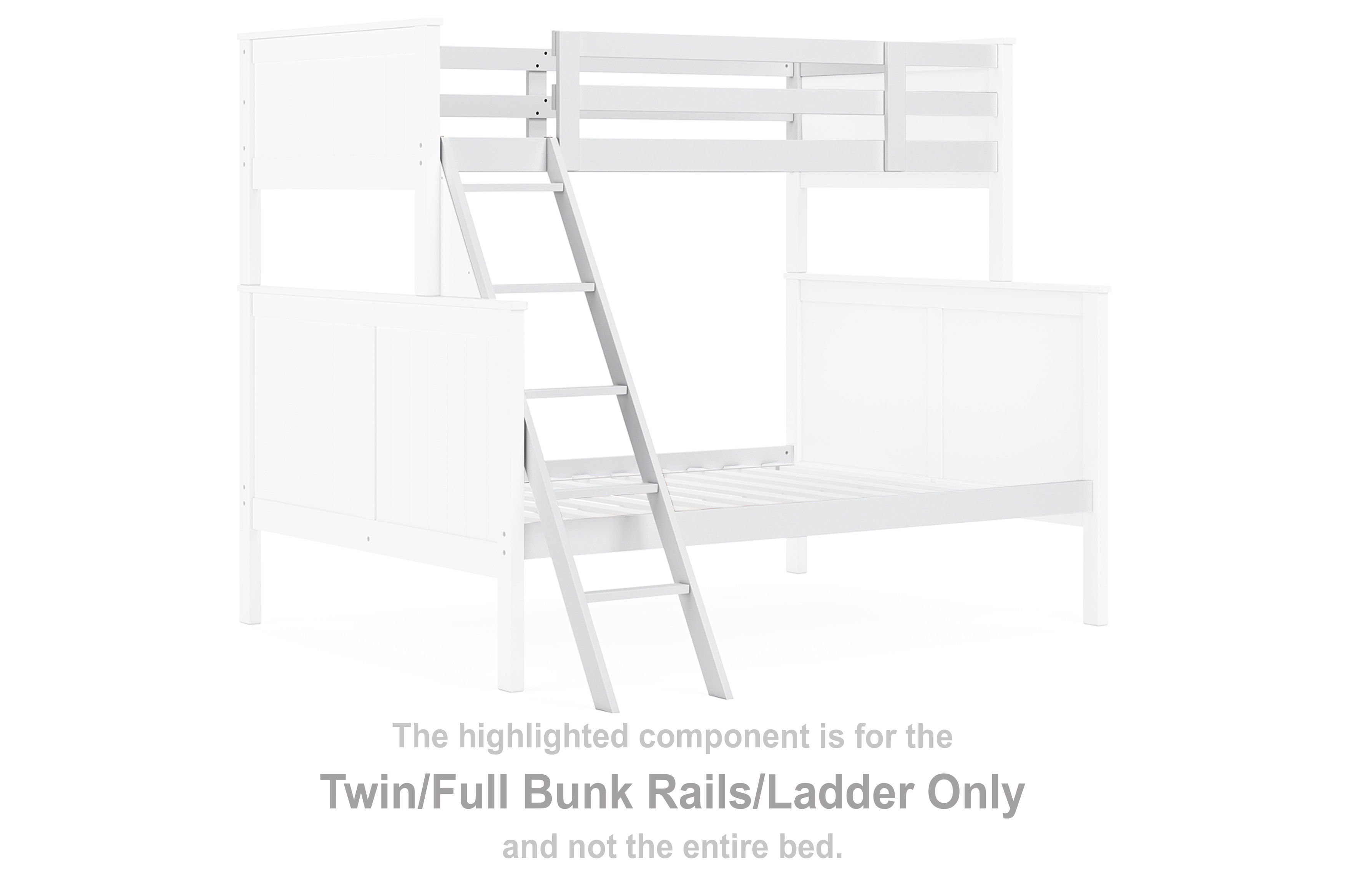 Ashley Nextonfort Nextonfort Twin/Full Bunk Rails/Ladder B396-258R ...
