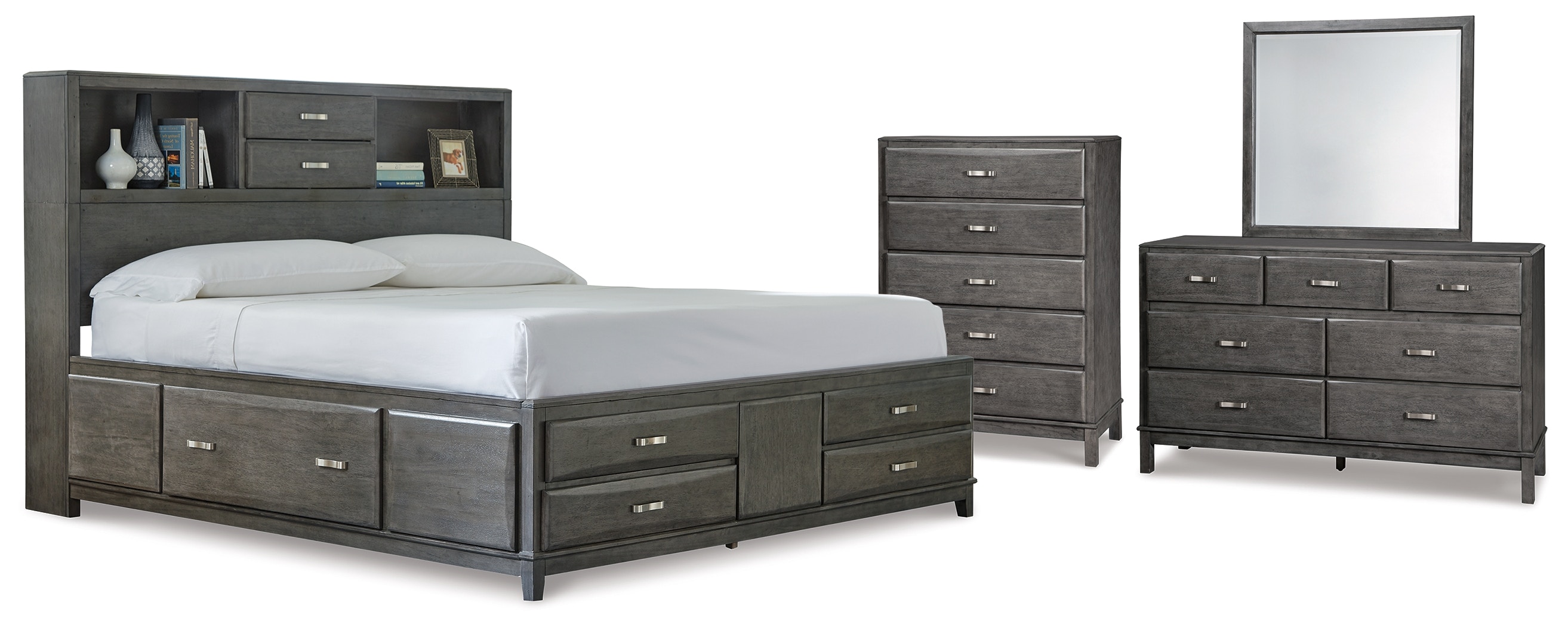Ashley Caitbrook Caitbrook California King Storage Bed, Dresser, Mirror ...