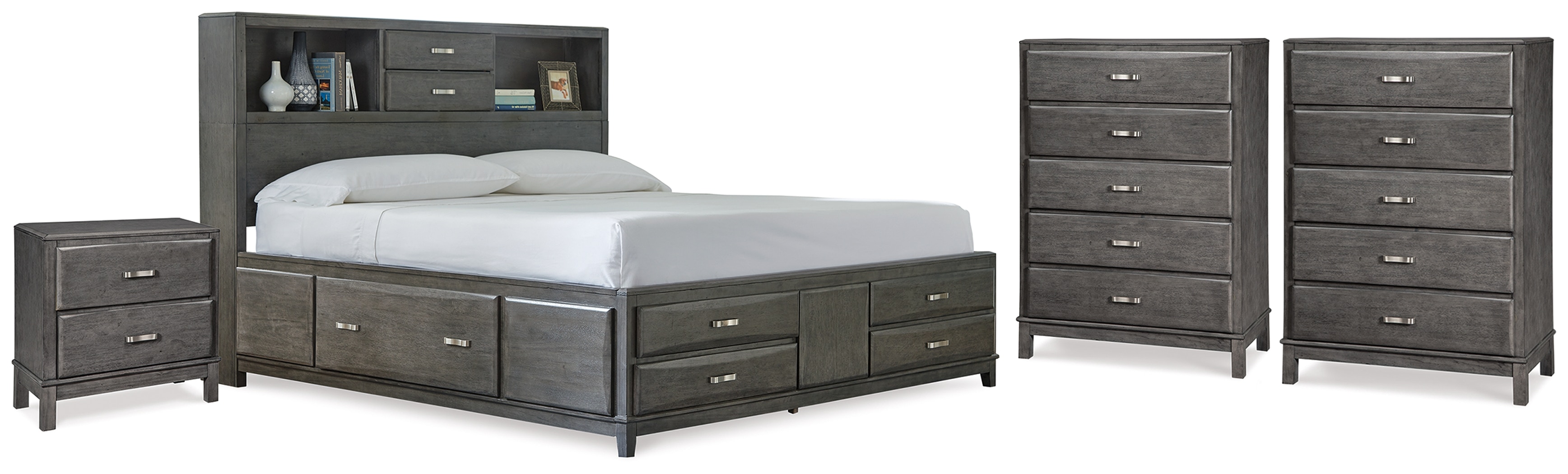 Ashley Caitbrook Caitbrook Queen Storage Bed, 2 Chests and 2 ...