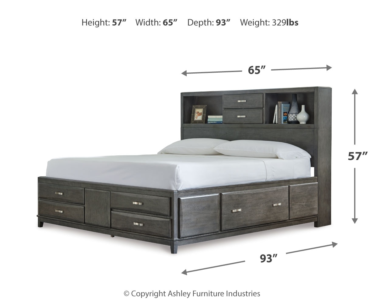 Ashley Caitbrook Caitbrook Queen Storage Bed and Chest B476B19 ...