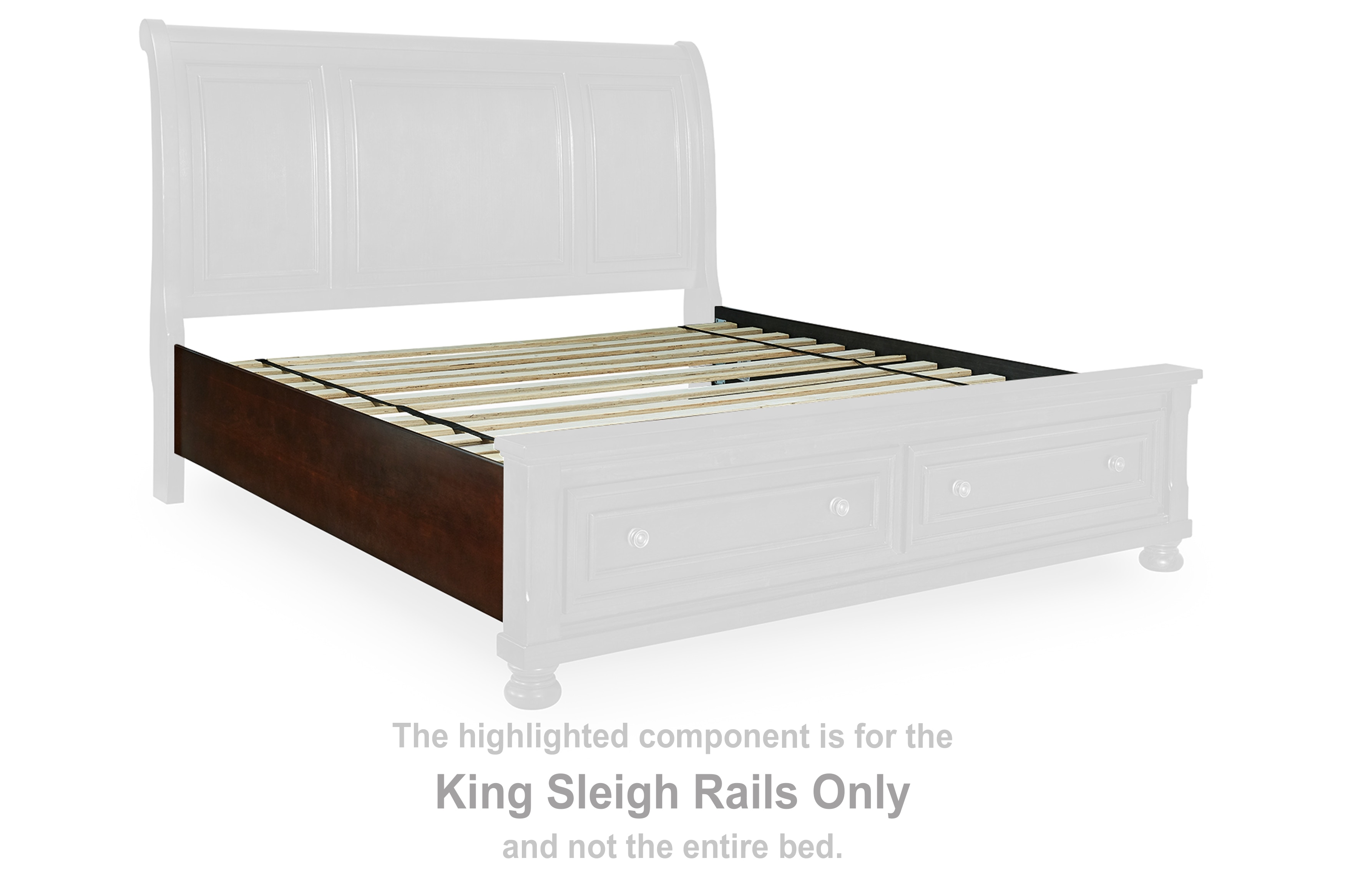 Millennium Bedroom Porter King Sleigh Rails B697-299 | Hickory ...