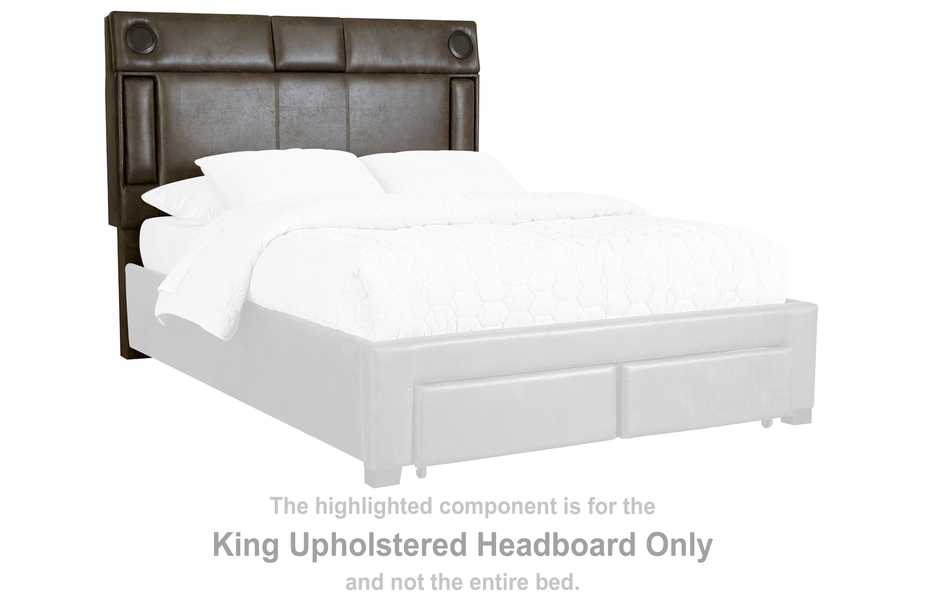 Signature Design by Ashley Bedroom Mirlenz King Upholstered Headboard ...