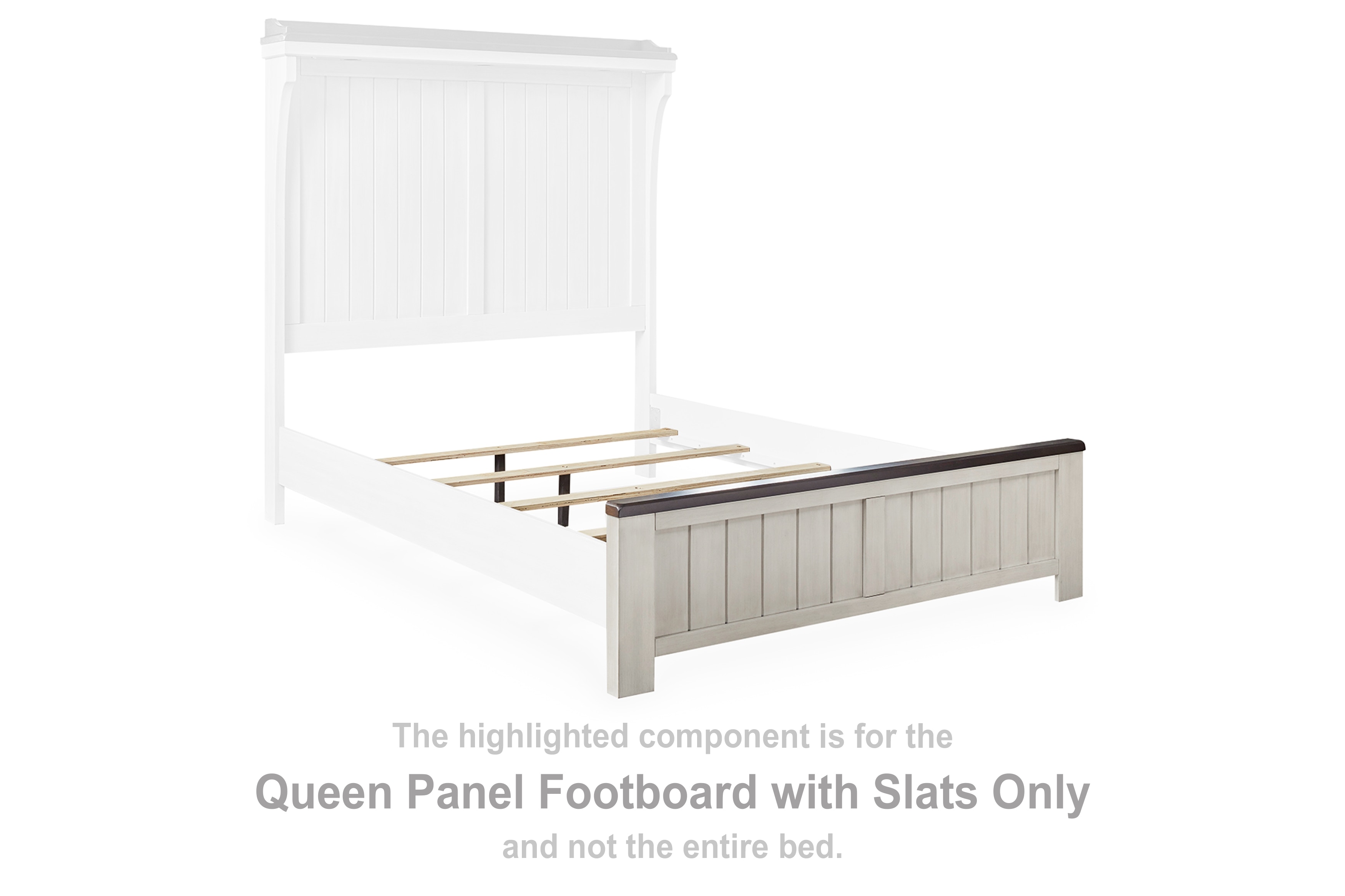 Signature Design by Ashley Bedroom Darborn Queen Panel Footboard with Slats B796-54 | Hickory