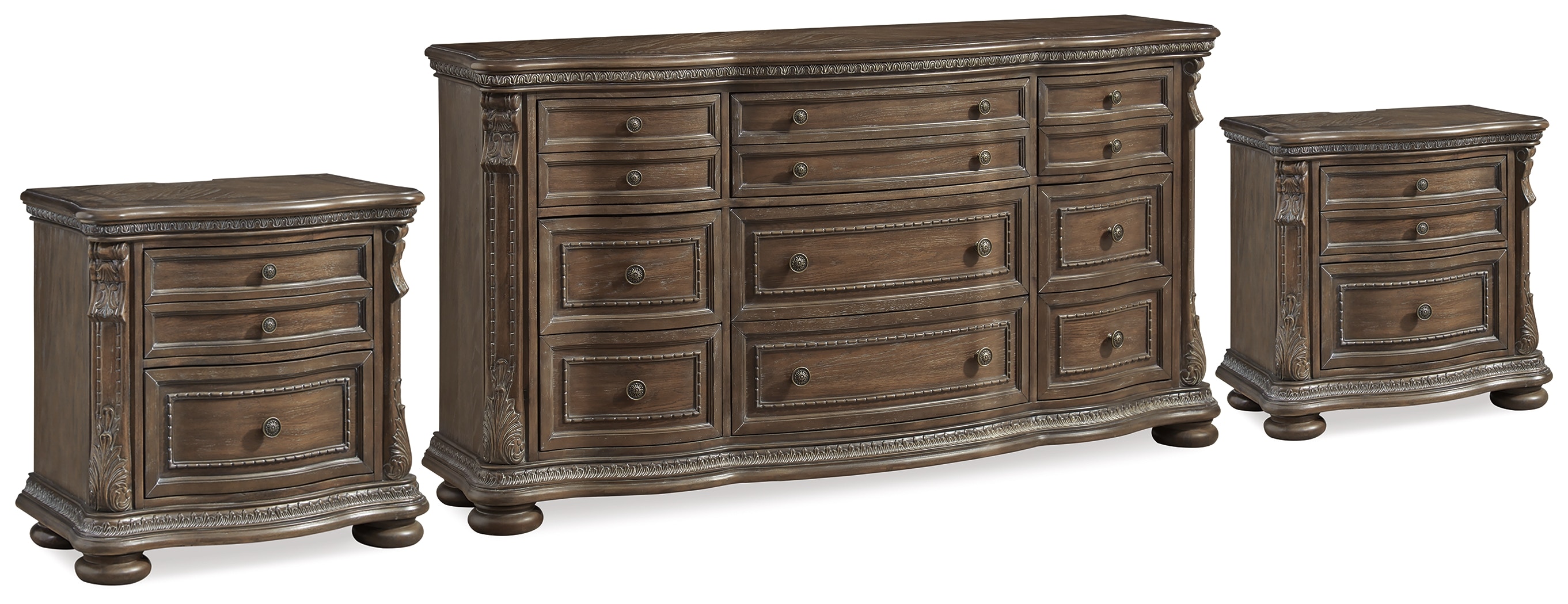 Ashley Charmond Charmond Dresser and 2 Nightstands B803B7 - Portland ...