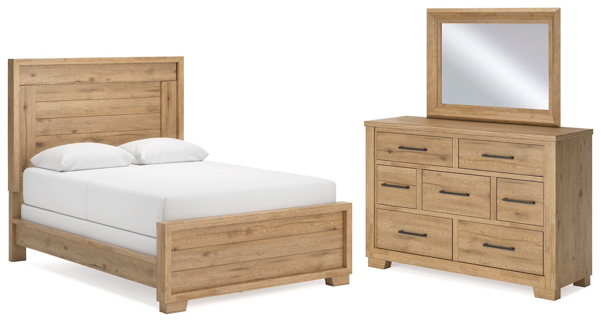 Signature Design by Ashley Bedroom Galliden Queen Panel Bed, Dresser ...