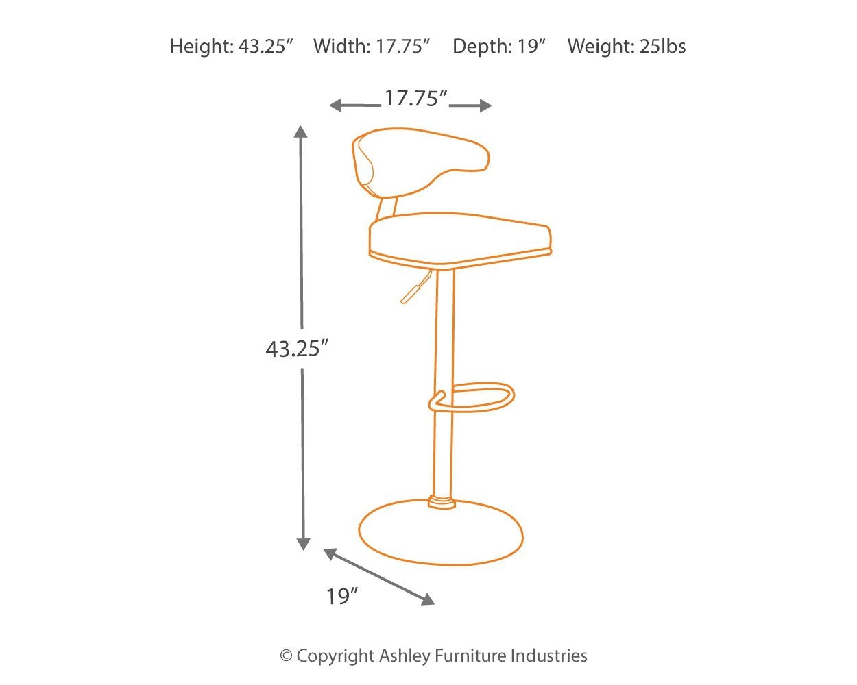 Signature Design by Ashley Casual Dining Bellatier Adjustable Height ...