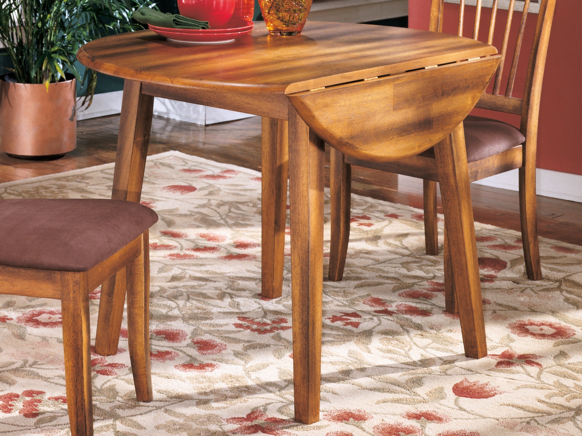 Ashley Casual Dining DROP LEAF AND 2 SIDE CHAIRS D199-15 - Hennen ...