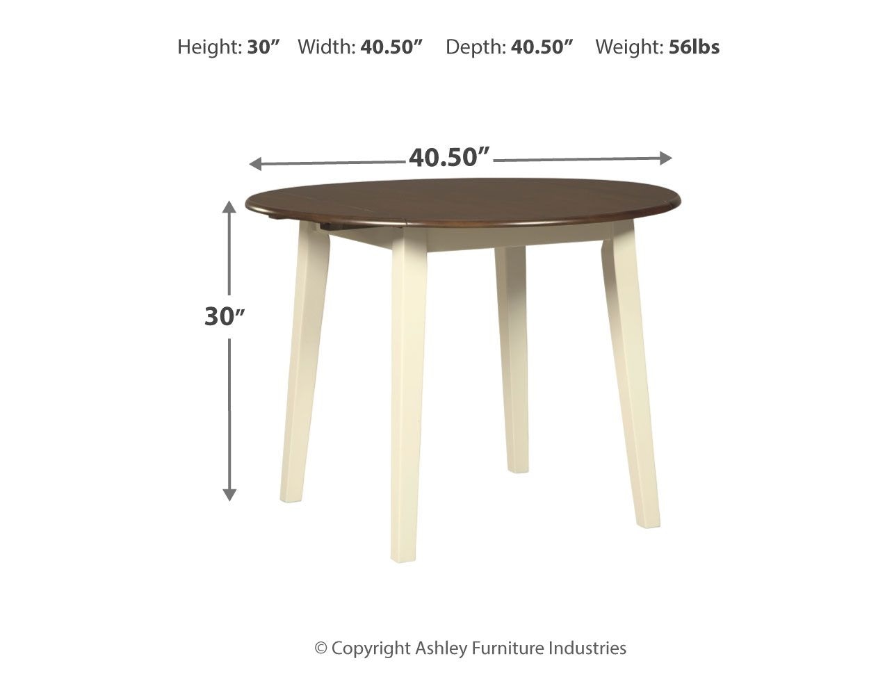 Ashley Woodanville Woodanville Dining Drop Leaf Table D335-15 ...