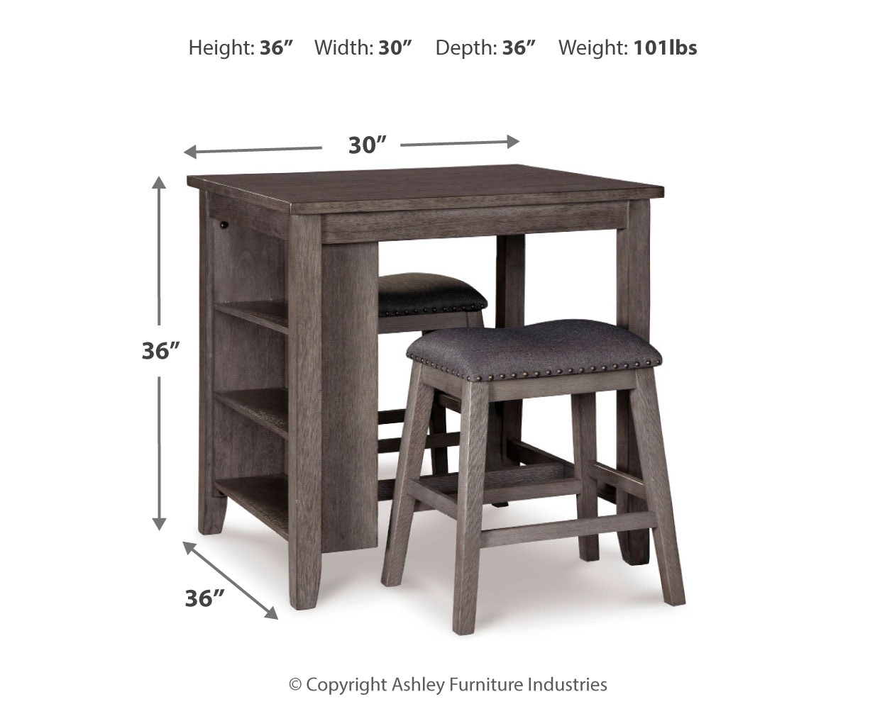 Signature Design by Ashley Casual Dining Caitbrook Counter Height Dining Table and Bar Stools Set