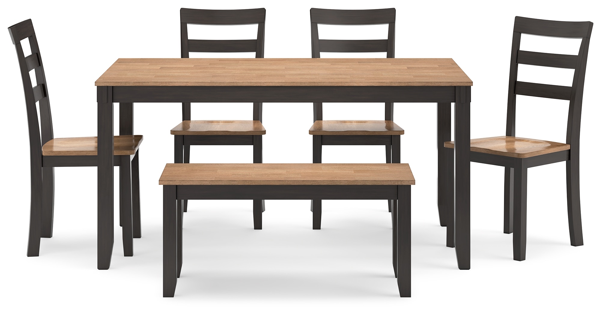 Ashley Gesthaven Gesthaven Dining Table with 4 Chairs and Bench (Set of ...