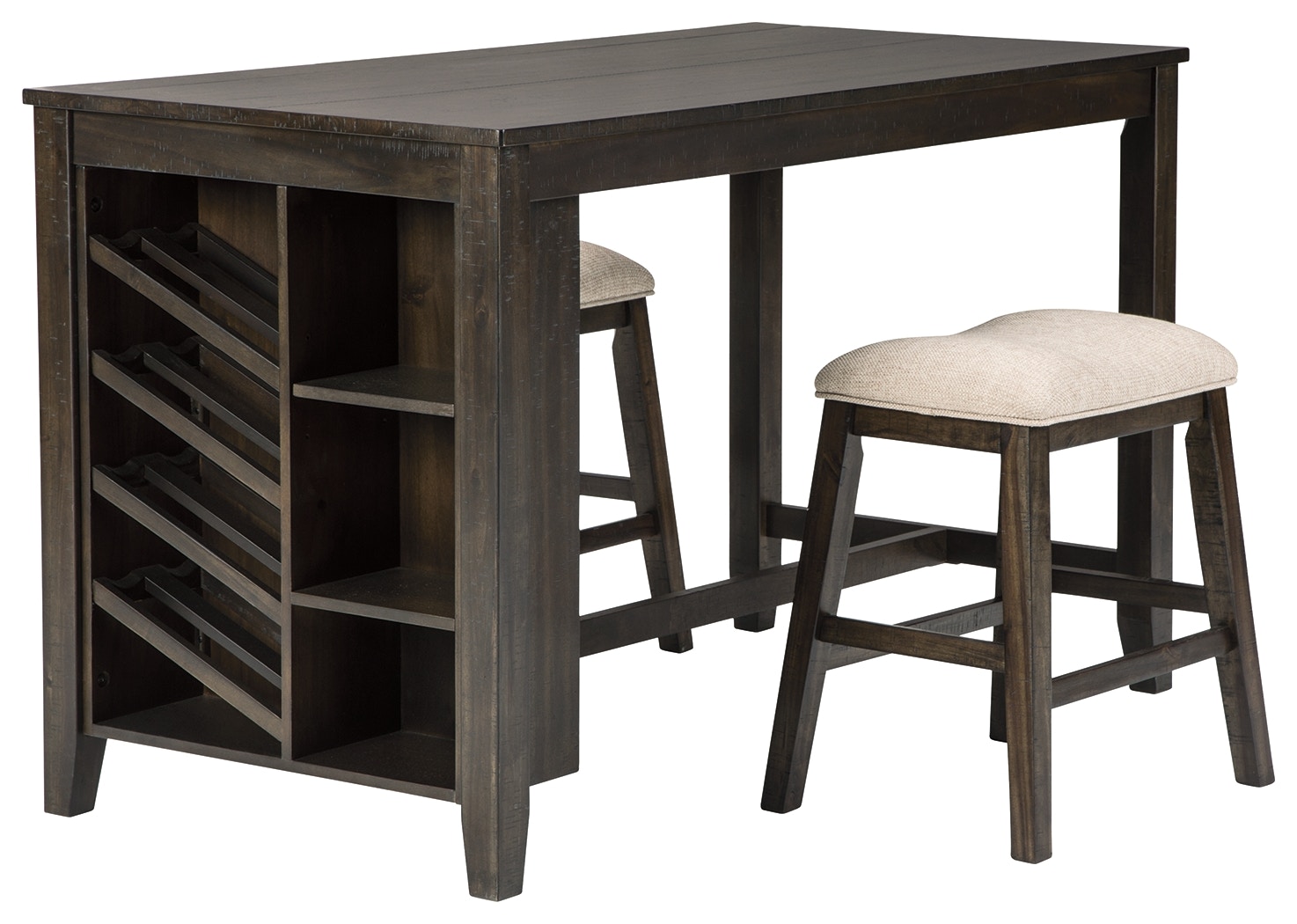 Ashley Rokane Rokane Counter Height Dining Table and 2 Barstools ...